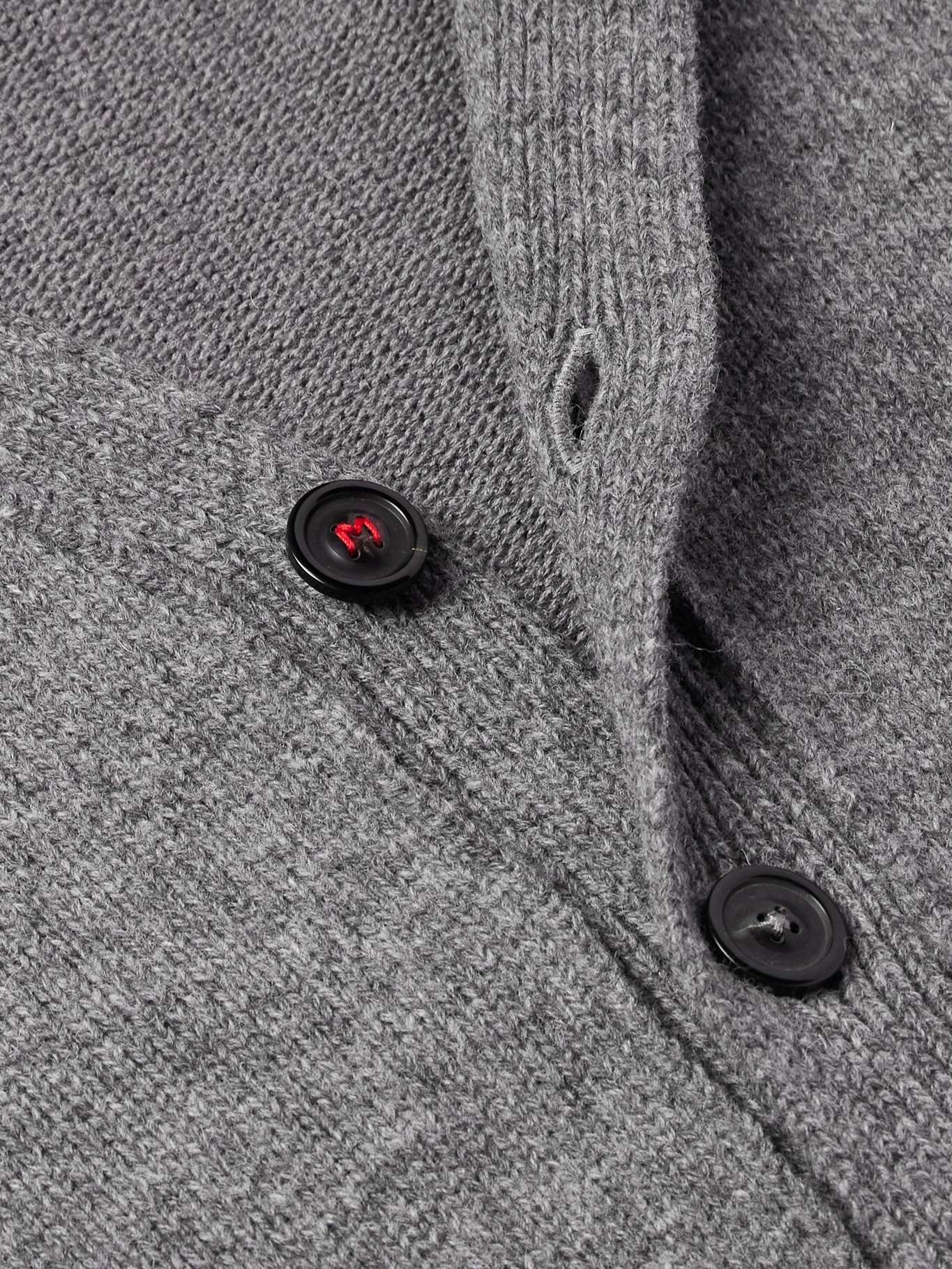 MAISON MARGIELA Suede-Trimmed Wool, Linen and Cotton-Blend Cardigan for Men | MR PORTER