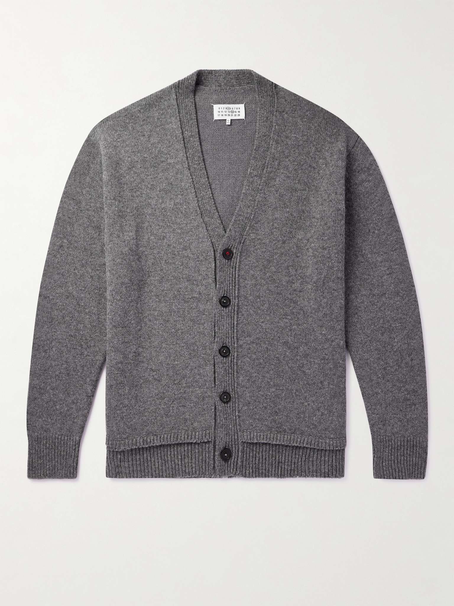 MAISON MARGIELA Suede-Trimmed Wool, Linen and Cotton-Blend Cardigan for Men | MR PORTER