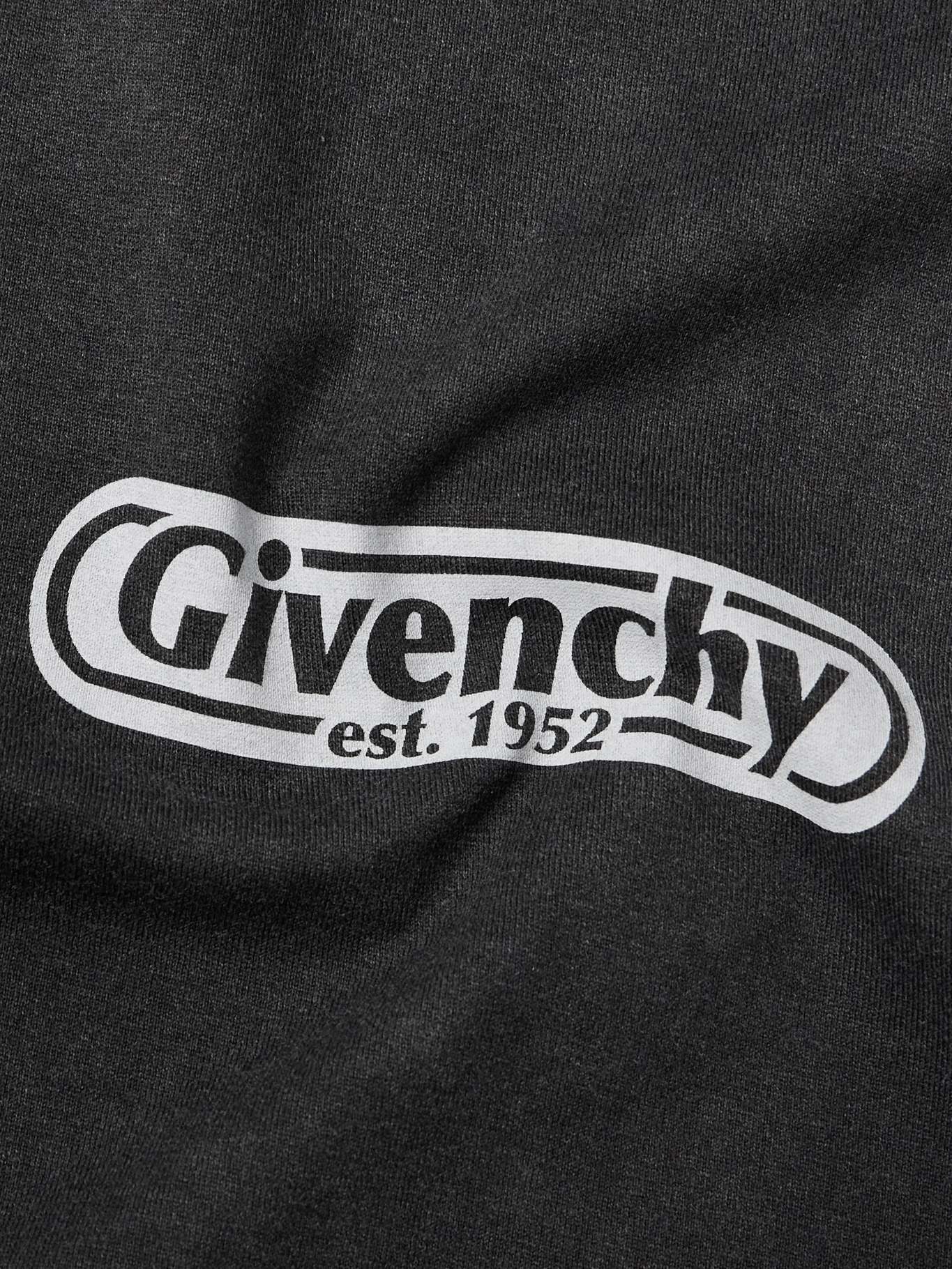 GIVENCHY Distressed Logo-Print Cotton-Jersey T-Shirt for Men | MR PORTER