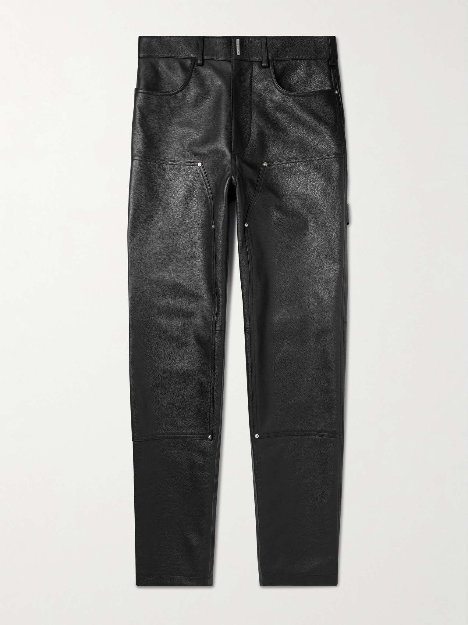 GIVENCHY Straight-Leg Full-Grain Leather Trousers for Men | MR PORTER