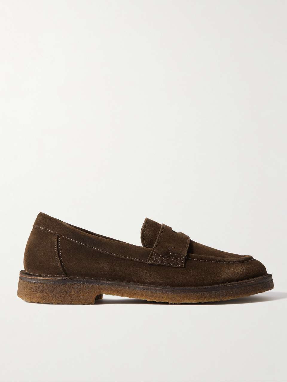 DRAKE'S Canal Suede Penny Loafers for Men | MR PORTER