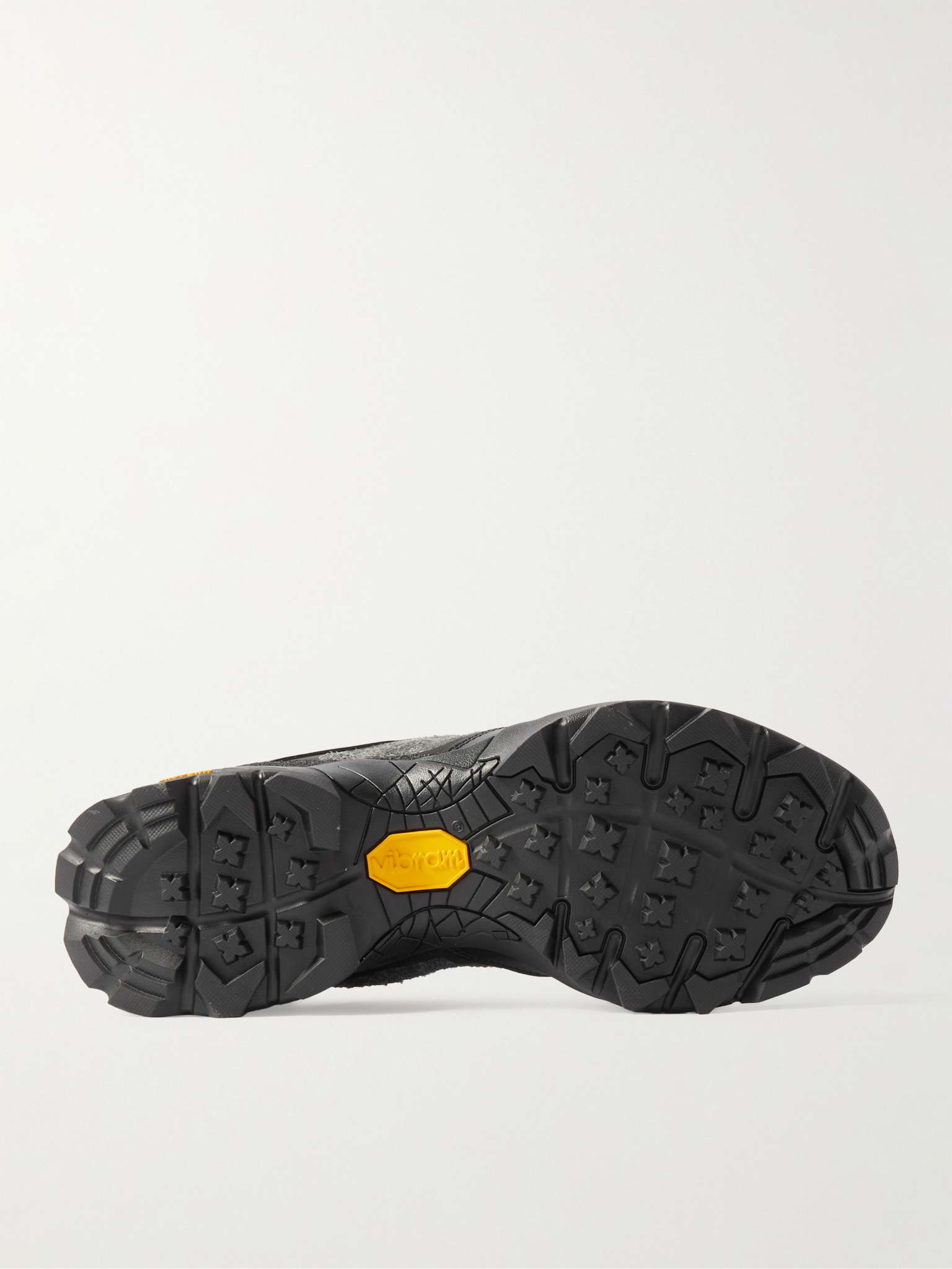 Black Lhakpa Rubber and Leather-Trimmed Mesh Hiking Sneakers | ROA | MR ...