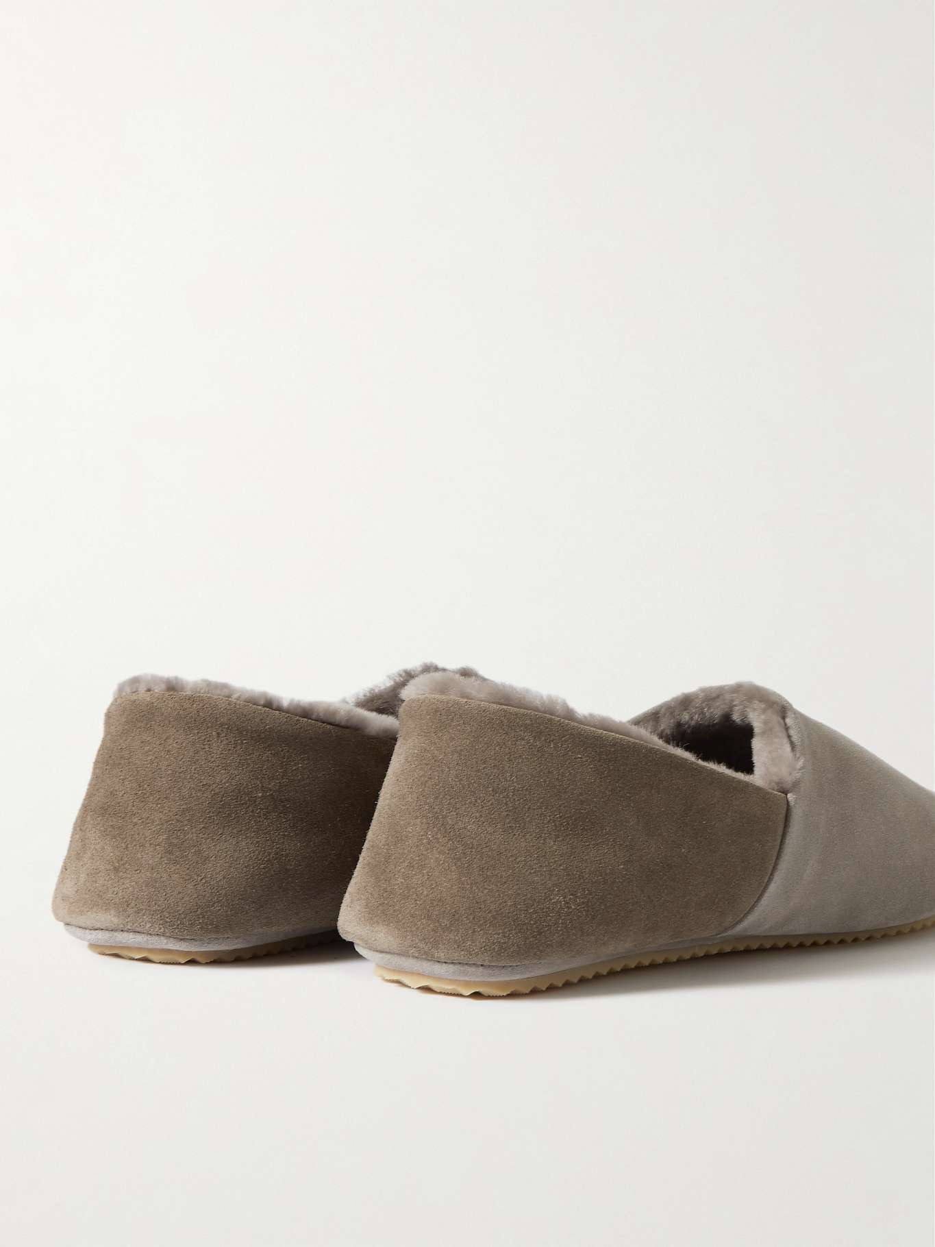 MR P. Babouche Shearling-Lined Suede Slippers for Men | MR PORTER