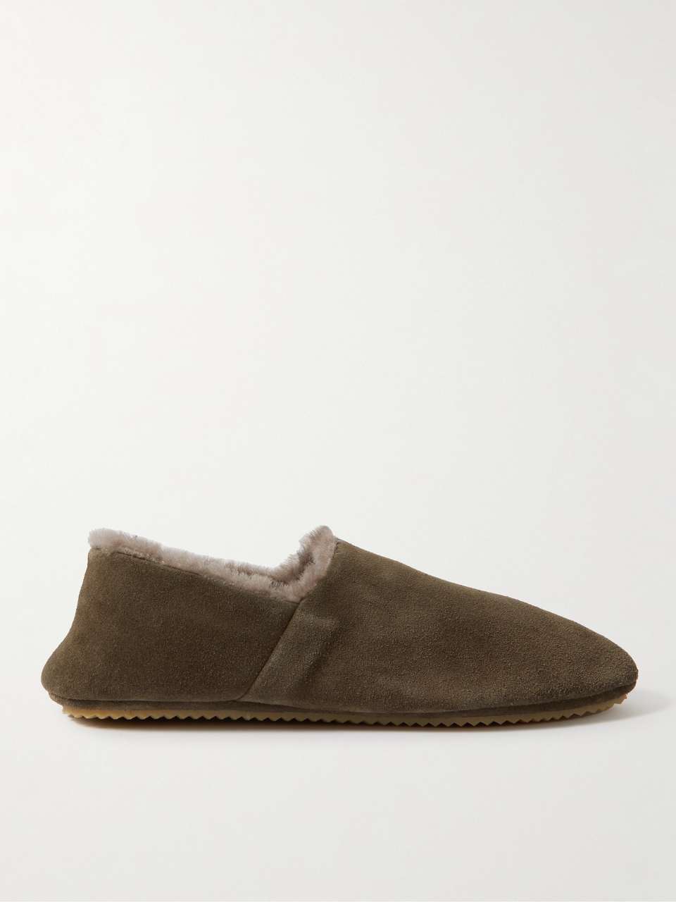 MR P. Babouche Shearling-Lined Suede Slippers for Men | MR PORTER