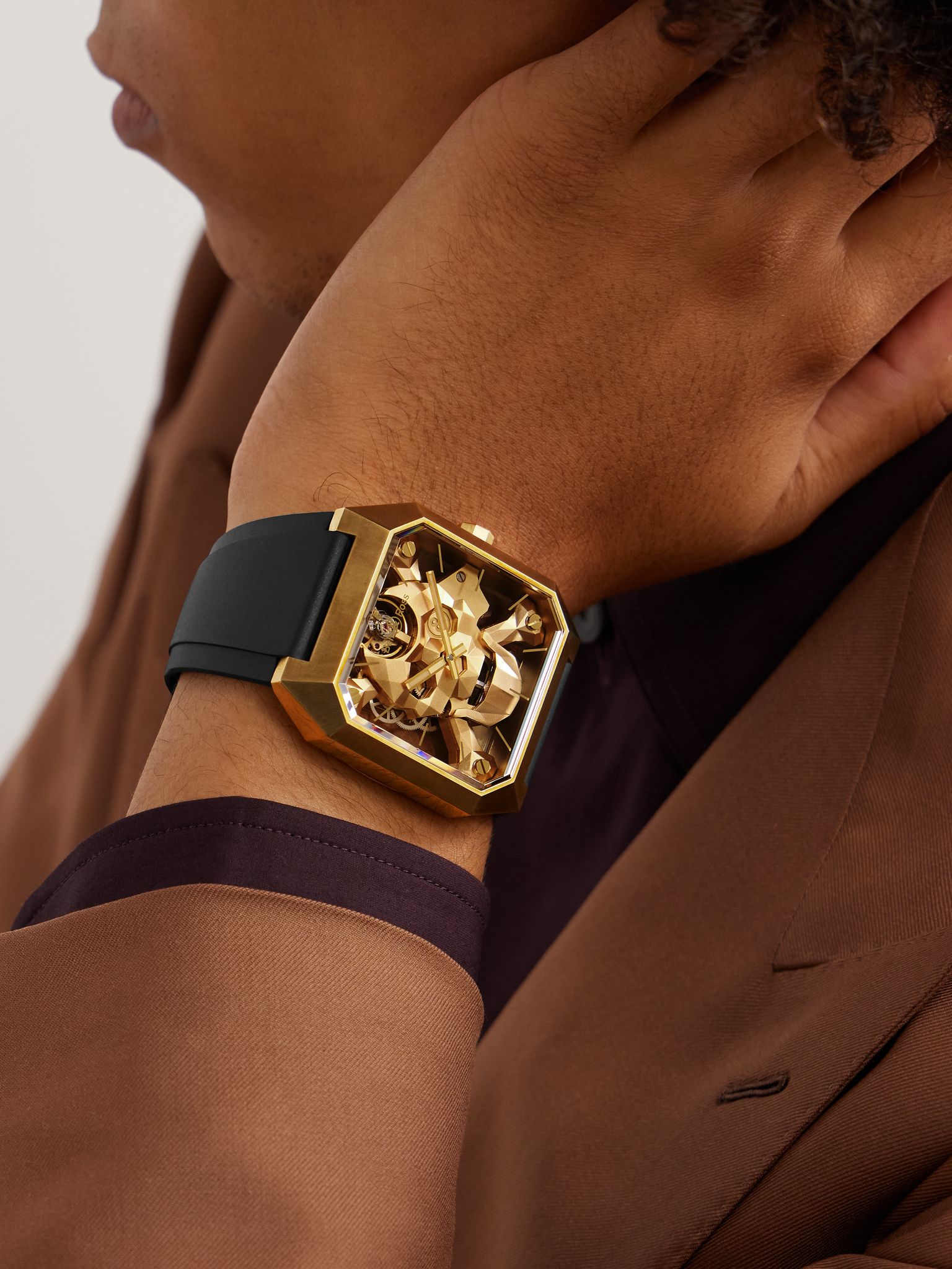 BELL & ROSS BR 01 Cyber Skull Limited Edition Hand-Wound 45mm Bronze ...