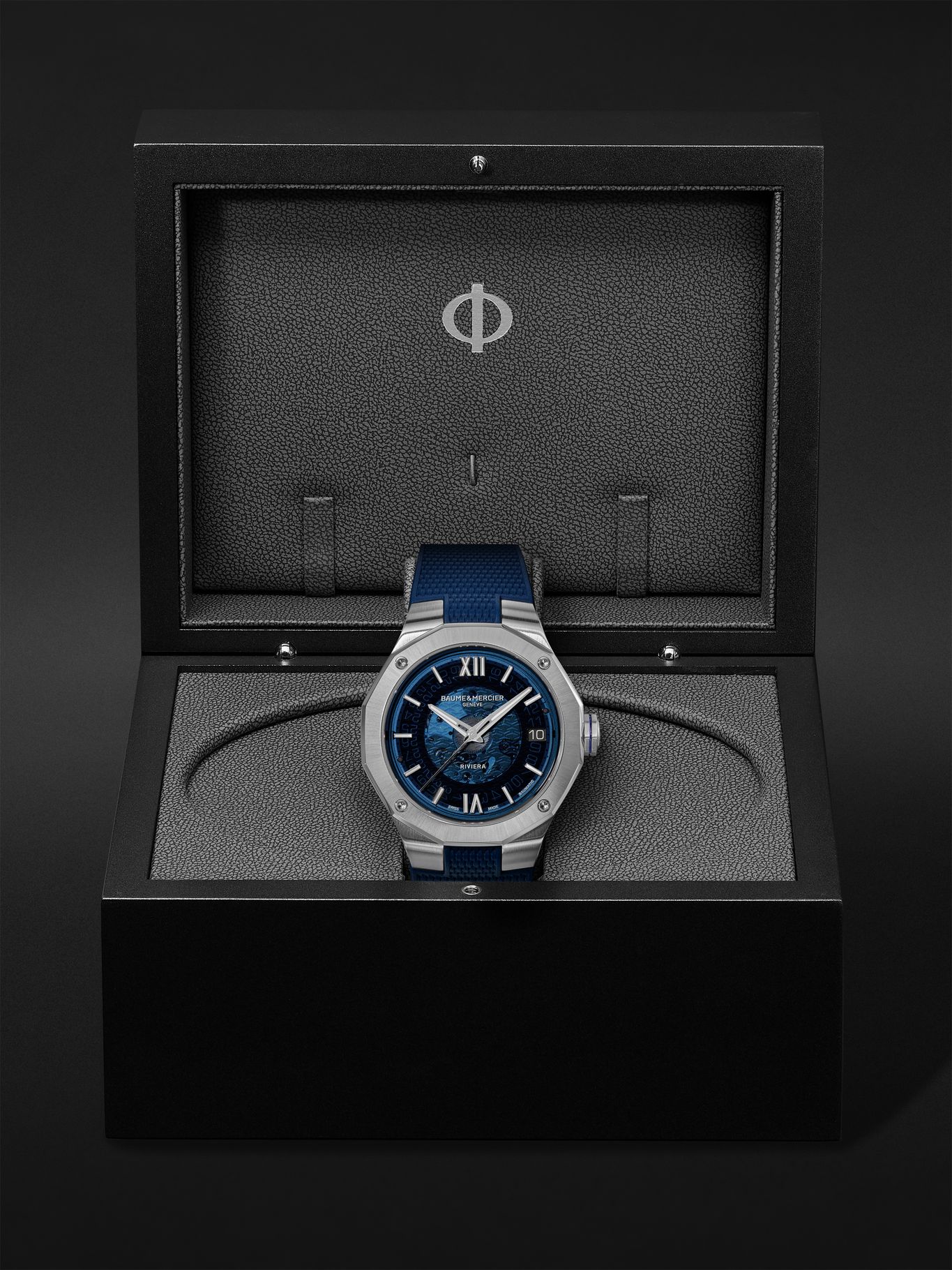 BAUME & MERCIER Riviera Automatic 39mm Stainless Steel and Rubber Watch ...
