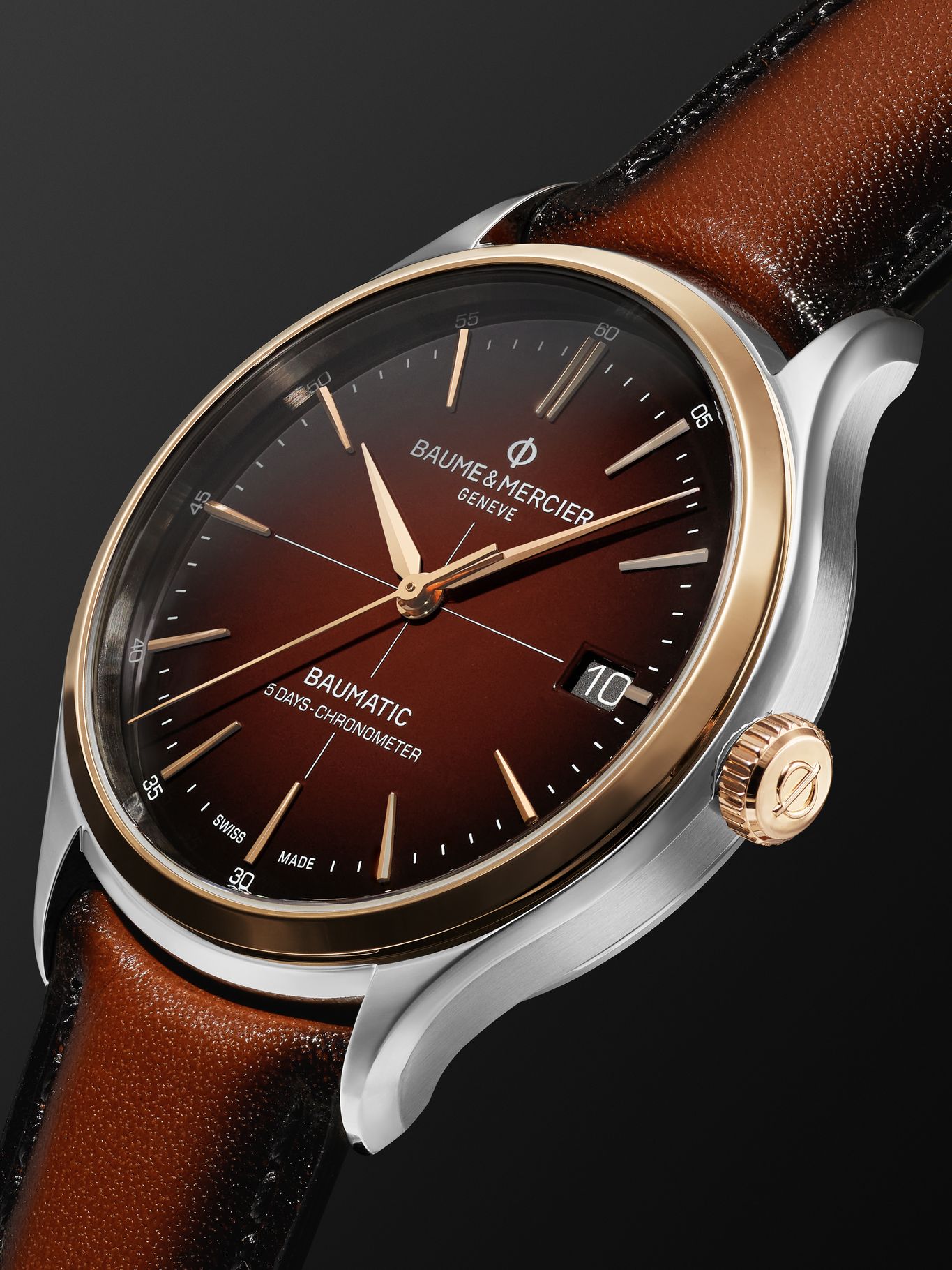 BAUME & MERCIER Clifton Baumatic Automatic 40mm Stainless Steel and ...