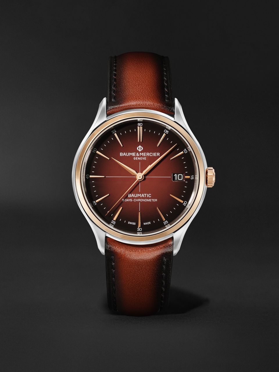 BAUME & MERCIER Clifton Baumatic Automatic 40mm Stainless Steel and ...