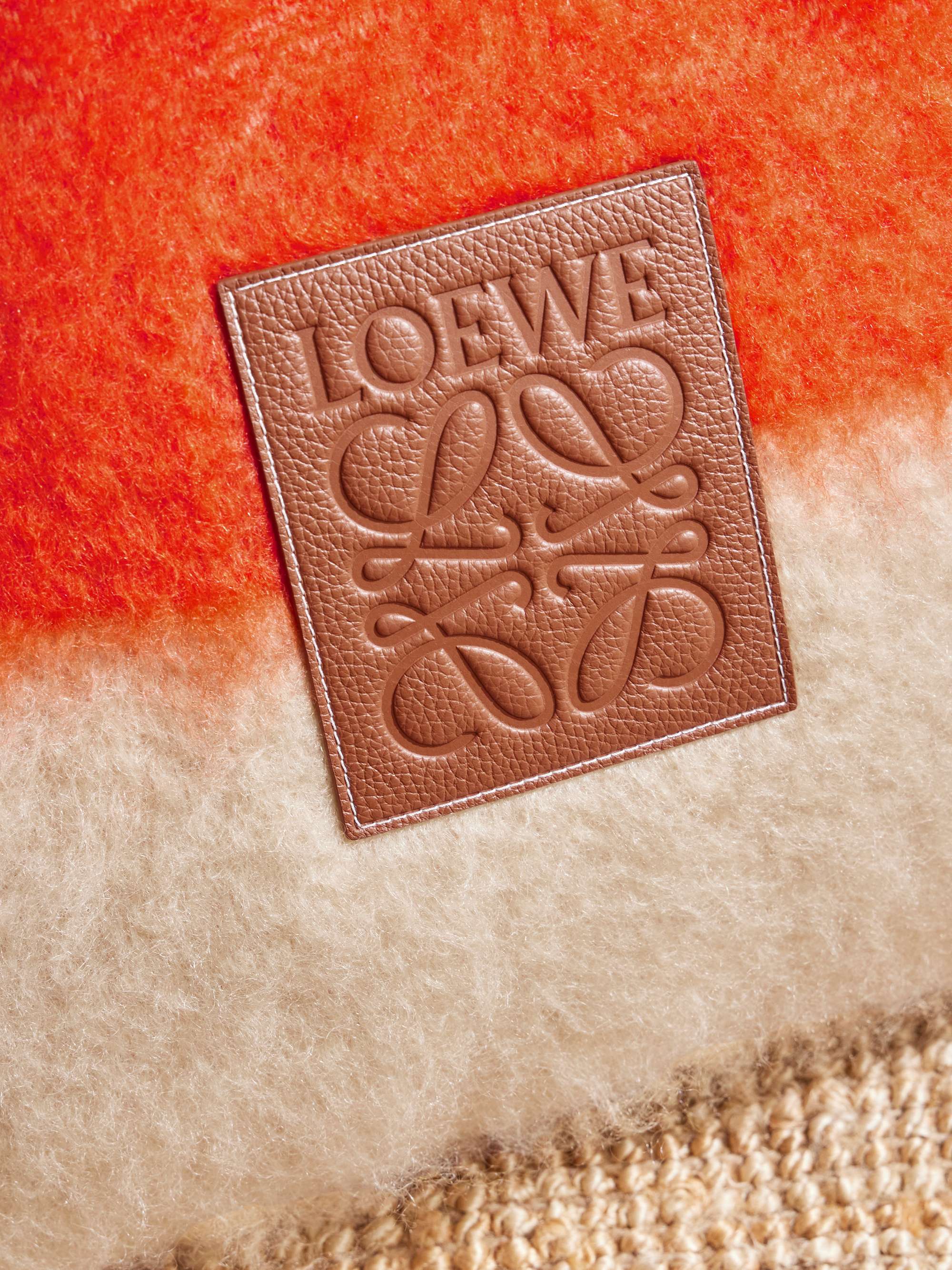 LOEWE Logo-Appliquéd Two-Tone Mohair-Blend Cushion for Men | MR PORTER