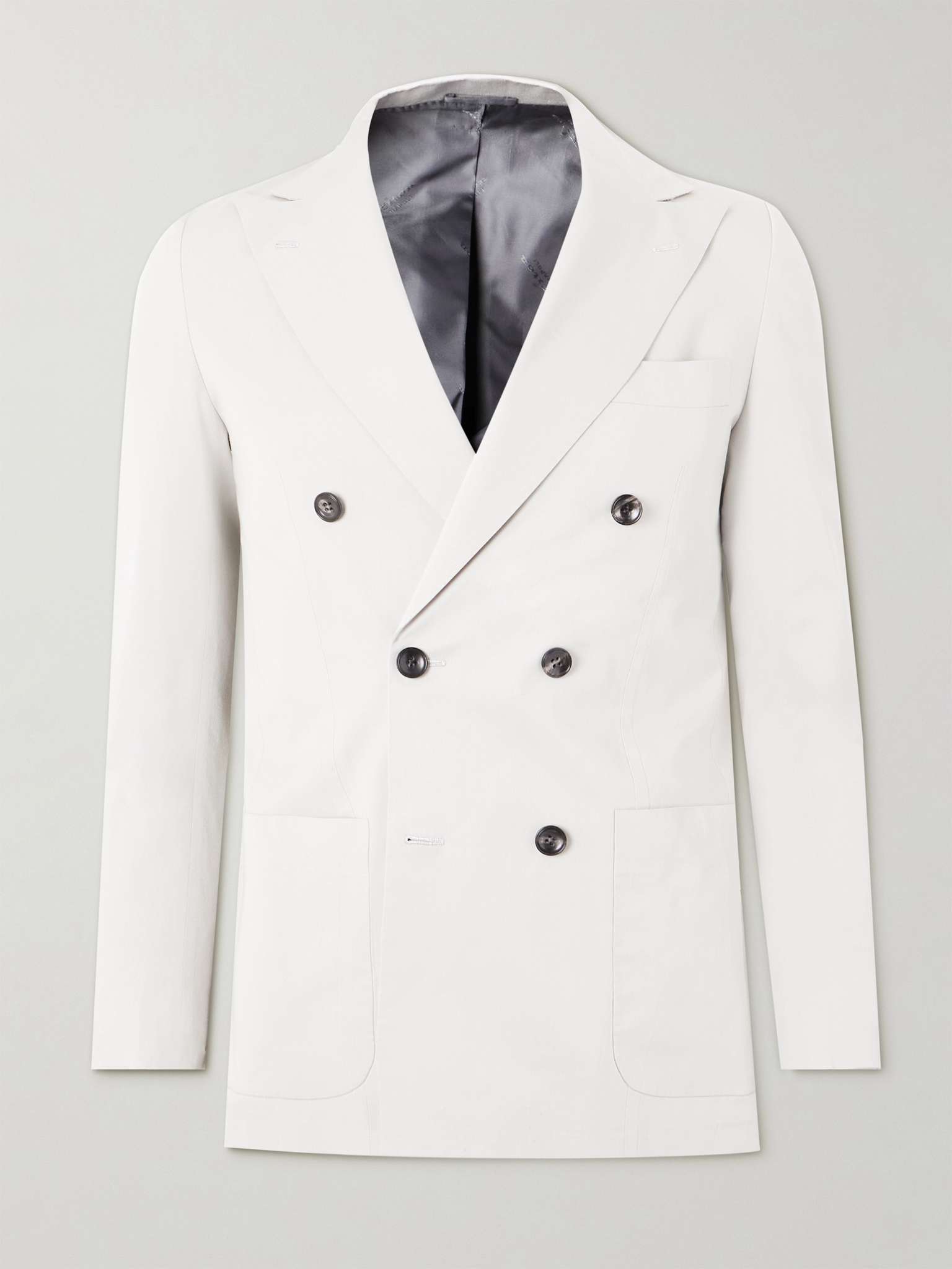 KITON Double-Breasted Lyocell-Blend Suit Jacket for Men | MR PORTER