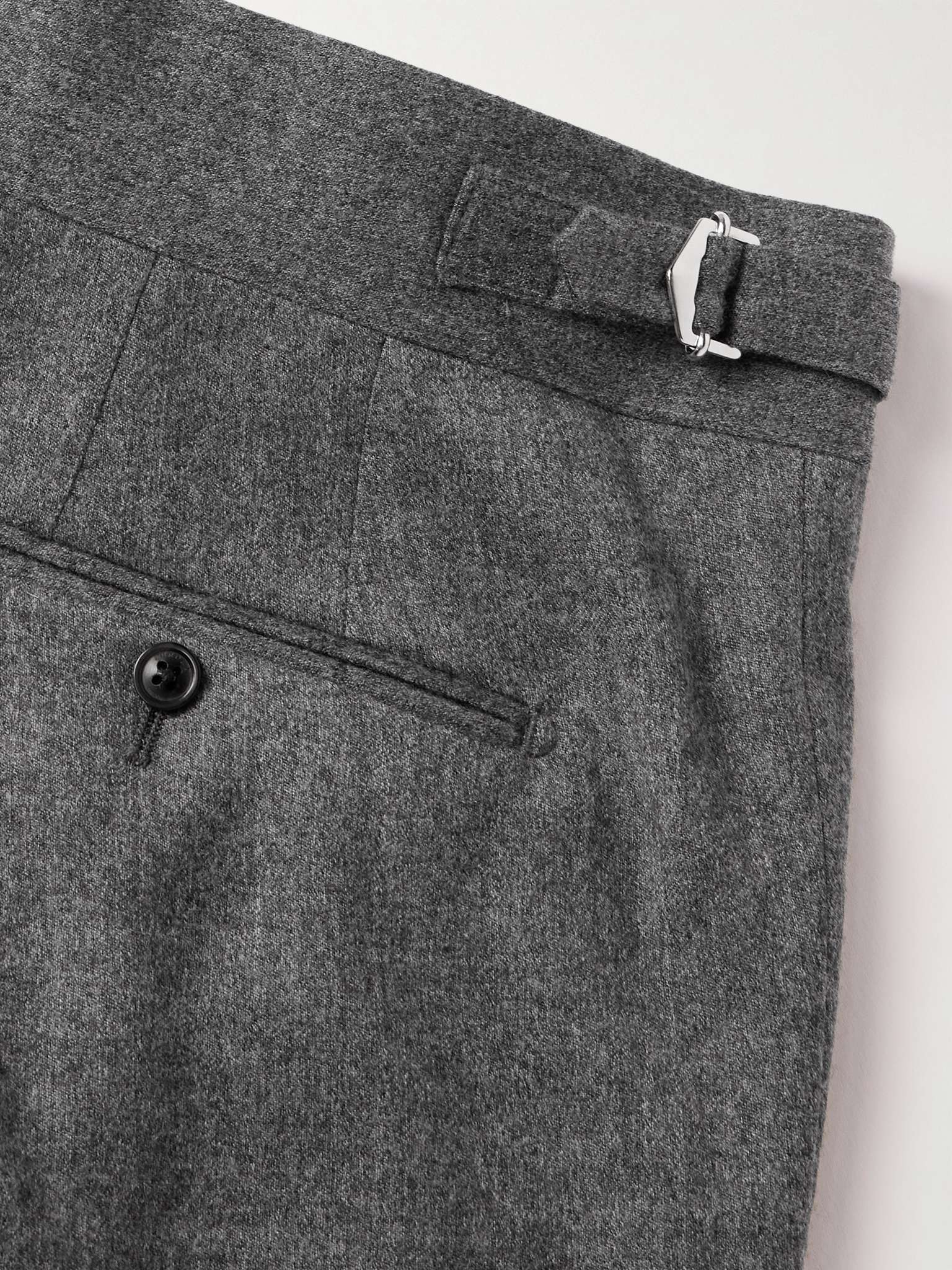 PURDEY Straight-Leg Pleated Wool-Flannel Trousers for Men | MR PORTER