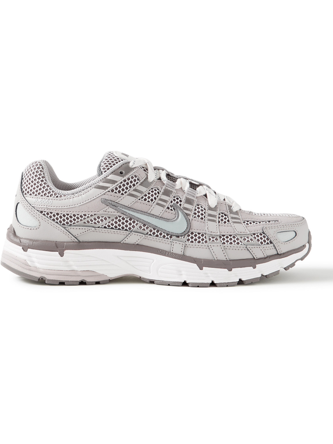 Nike P-6000 Suede, Leather And Mesh Sneakers In Gray | ModeSens