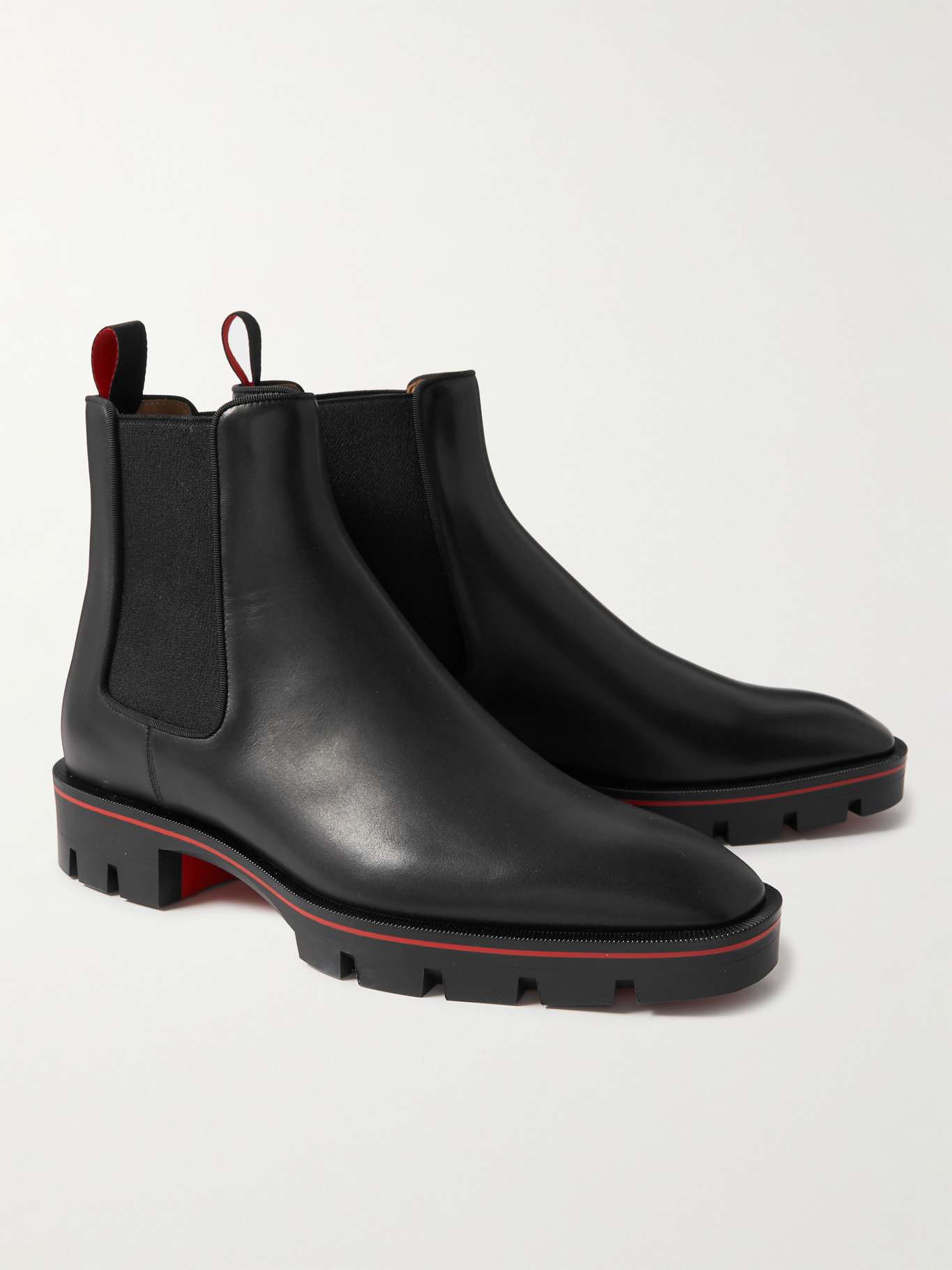 CHRISTIAN LOUBOUTIN Alpinosol Leather Chelsea Boots for Men | MR PORTER