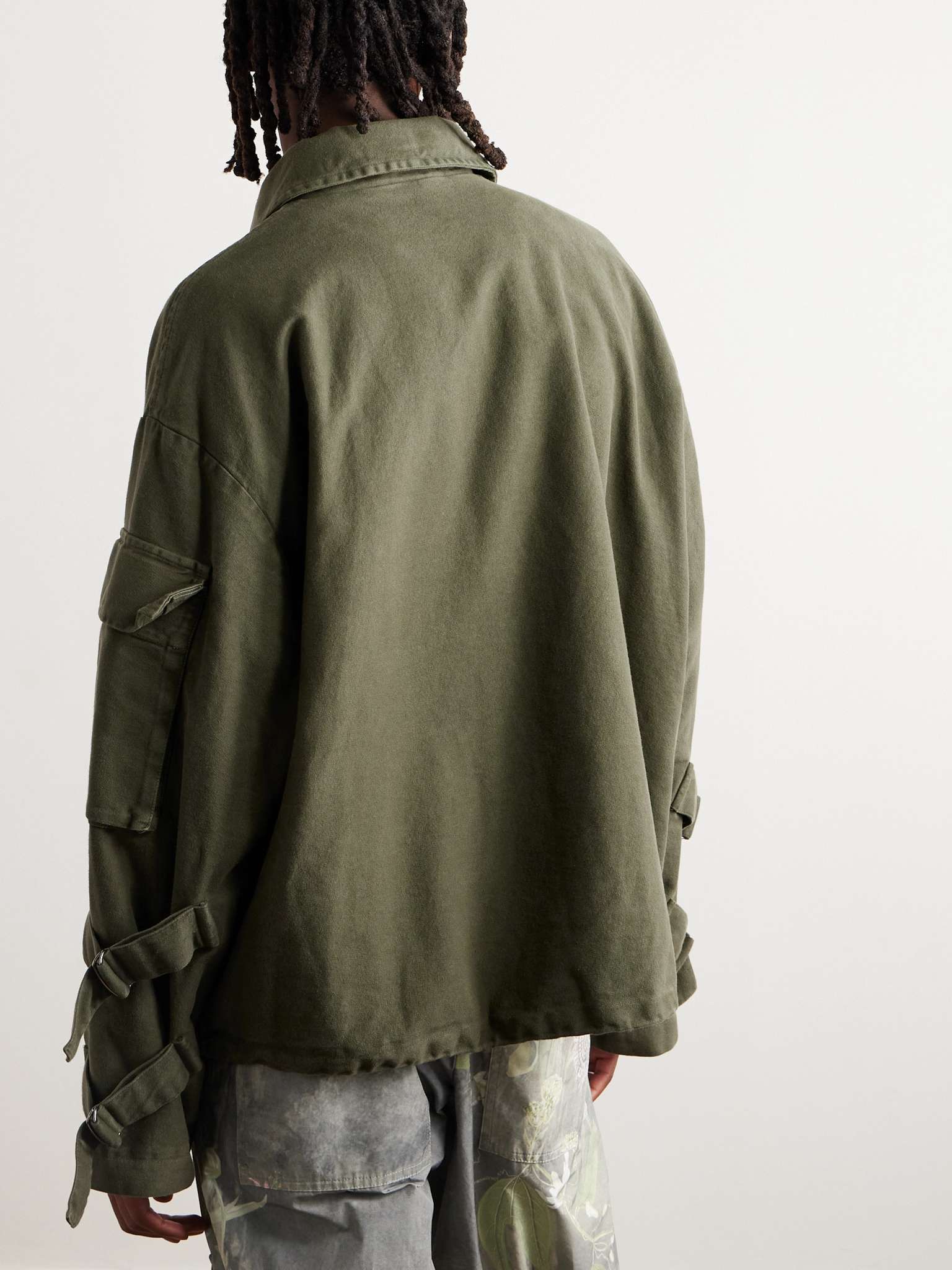 Green Garment-Dyed Cotton-Canvas Jacket | DRIES VAN NOTEN | MR PORTER