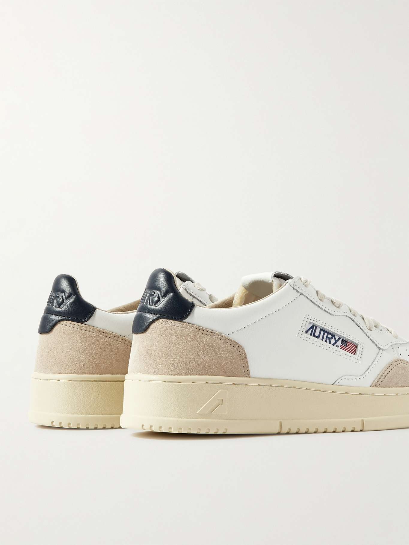 AUTRY Medalist Suede-Trimmed Leather Sneakers for Men | MR PORTER
