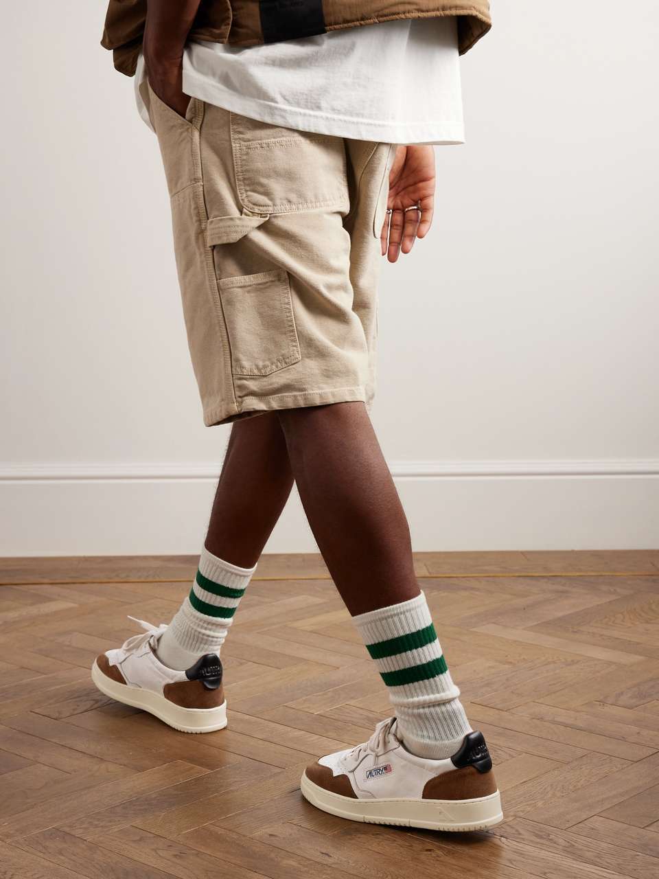 AUTRY Medalist Leather-Trimmed Suede Sneakers for Men | MR PORTER