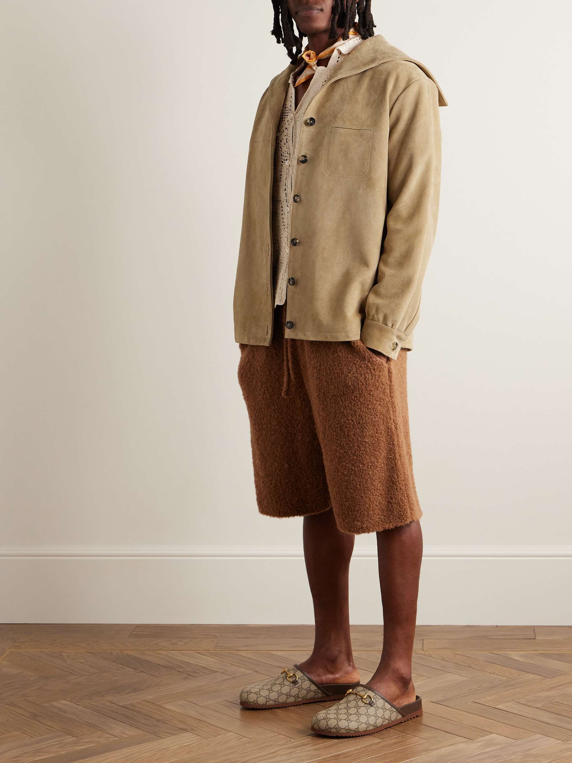BODE Mariners Panelled Suede Jacket for Men | MR PORTER