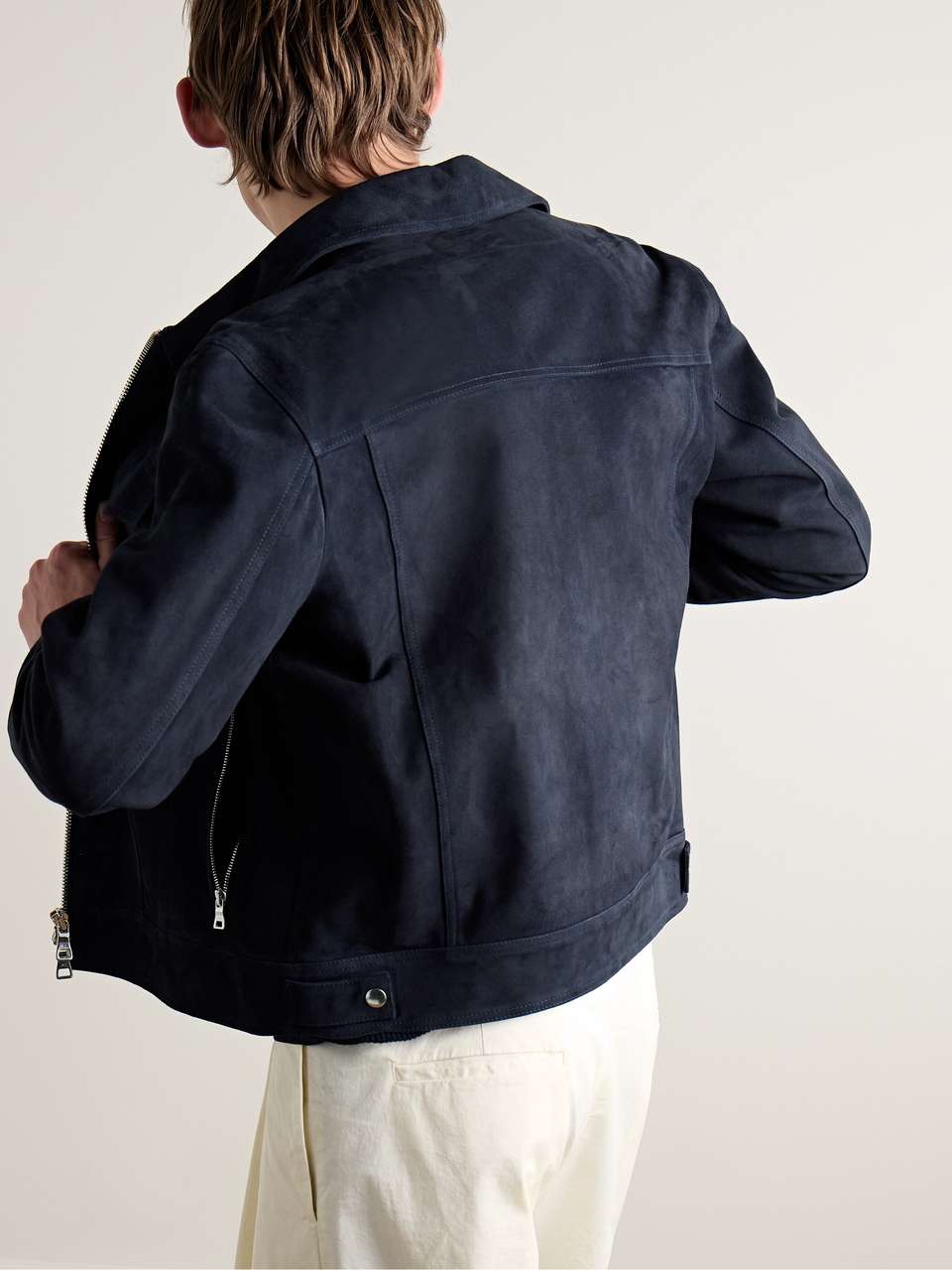 MR P. Suede Trucker Jacket for Men | MR PORTER