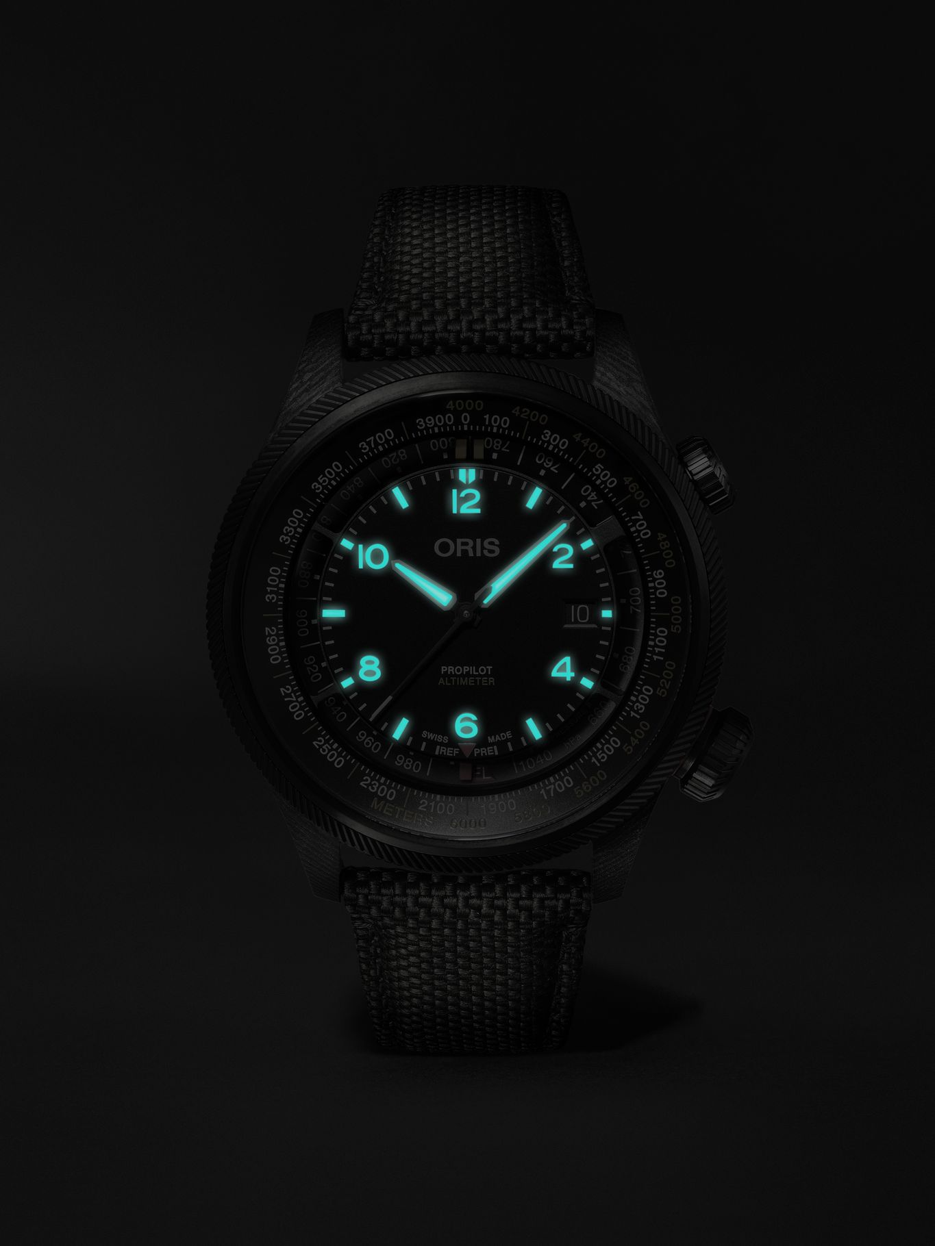 ORIS ProPilot Altimeter Automatic 47mm PVD-Plated Titanium, Carbon ...