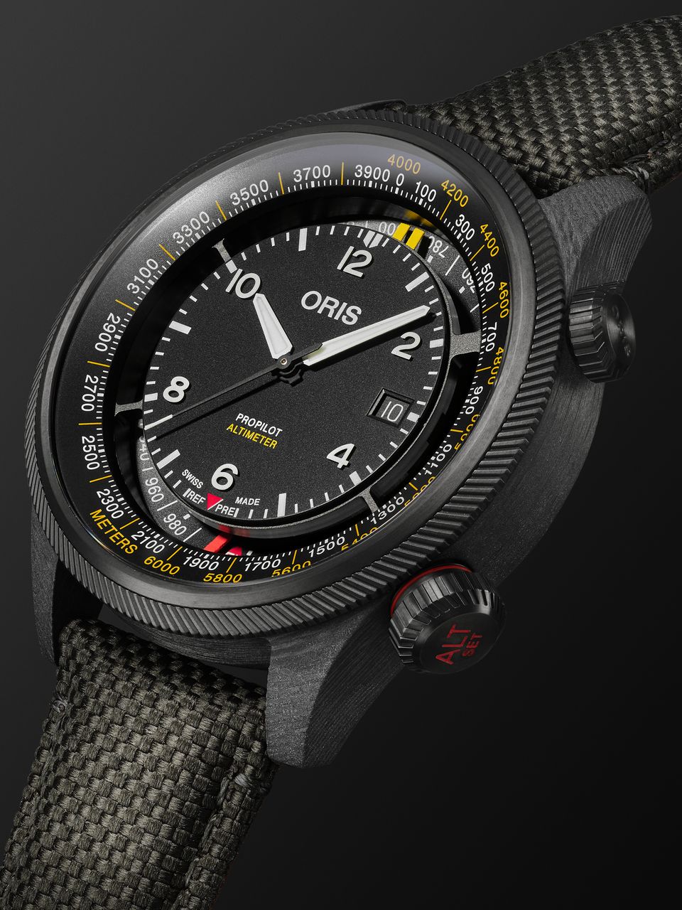 ORIS ProPilot Altimeter Automatic 47mm PVD-Plated Titanium, Carbon ...