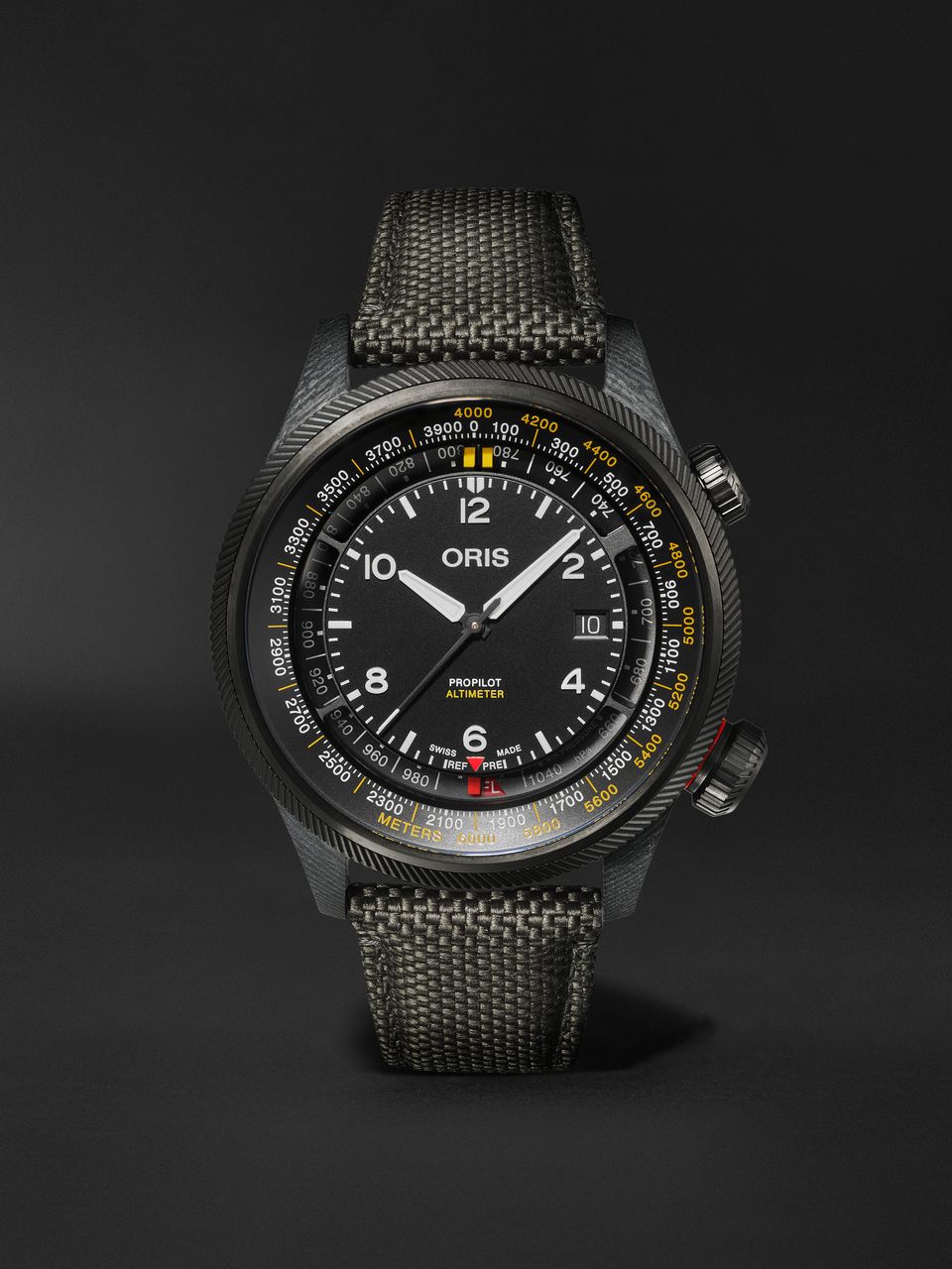 ORIS ProPilot Altimeter Automatic 47mm PVD-Plated Titanium, Carbon ...