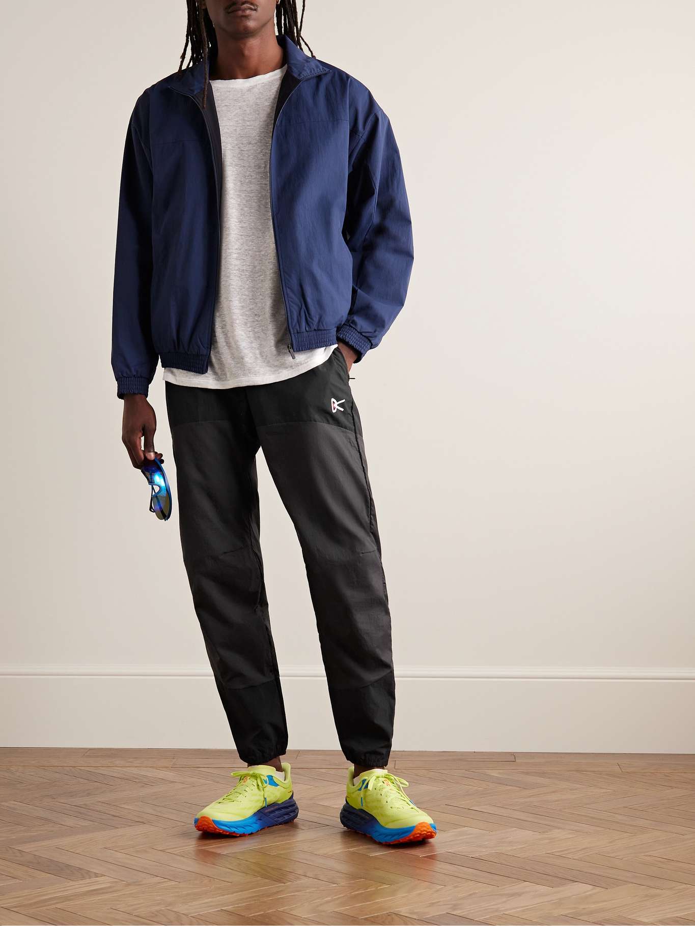 DISTRICT VISION Zanzie Tapered Logo-Print Recycled-Shell Track Pants ...