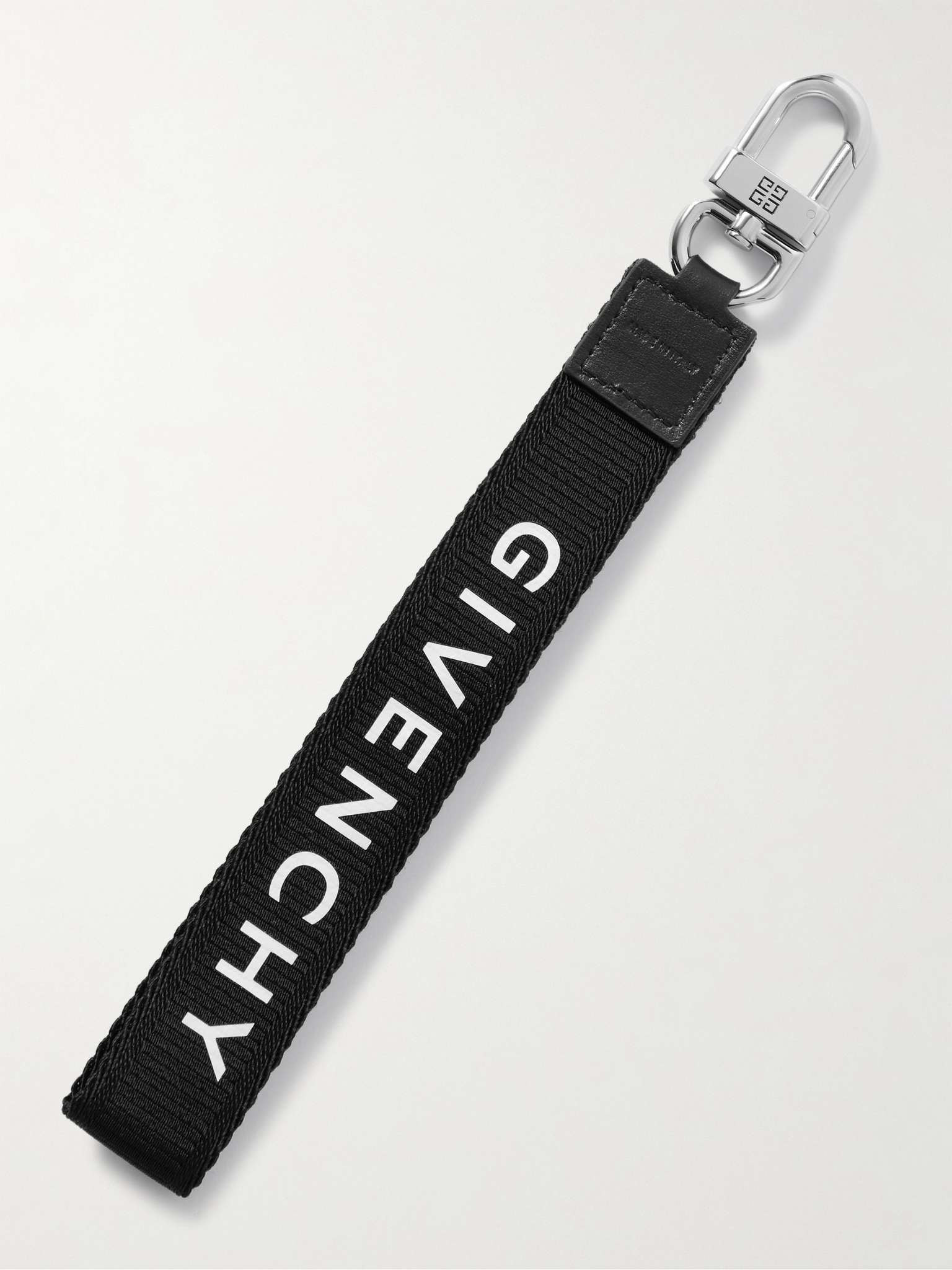 GIVENCHY Logo-Print Webbing and Silver-Tone Key Fob for Men | MR PORTER