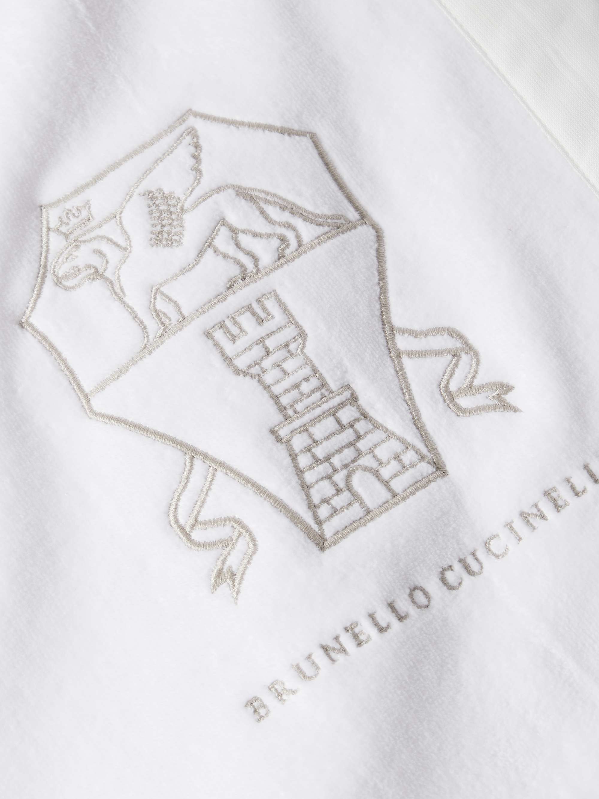 BRUNELLO CUCINELLI Logo-Embroidered Cotton-Terry Beach Towel for Men ...