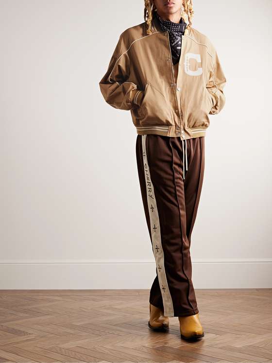 CHERRY LOS ANGELES Film Crew Appliquéd Cotton-Twill Varsity Jacket for ...