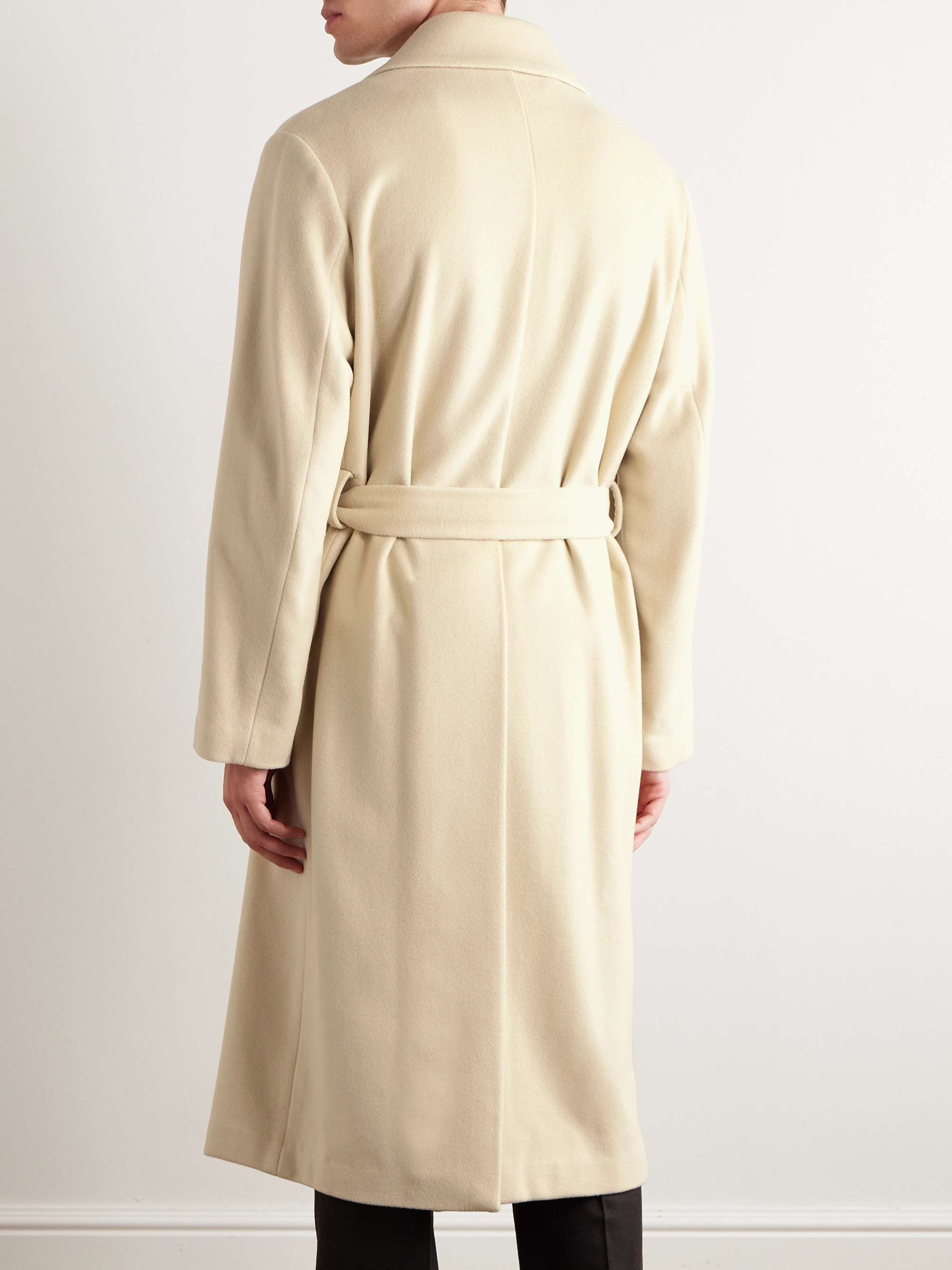 BARENA Dario Rufio Double-Breasted Wool-Blend Velour Coat for Men | MR ...