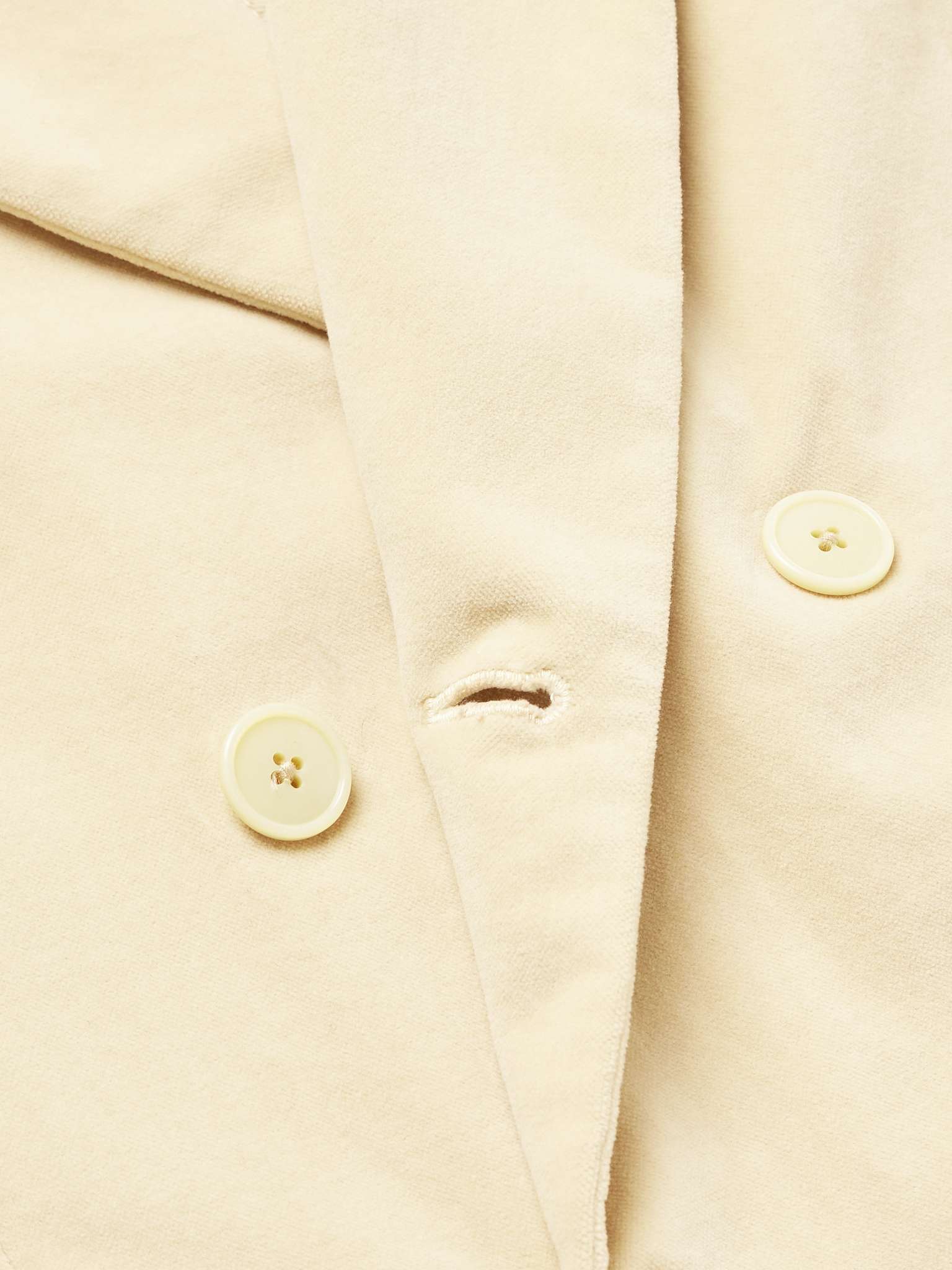 BARENA Dario Rufio Double-Breasted Wool-Blend Velour Coat for Men | MR ...