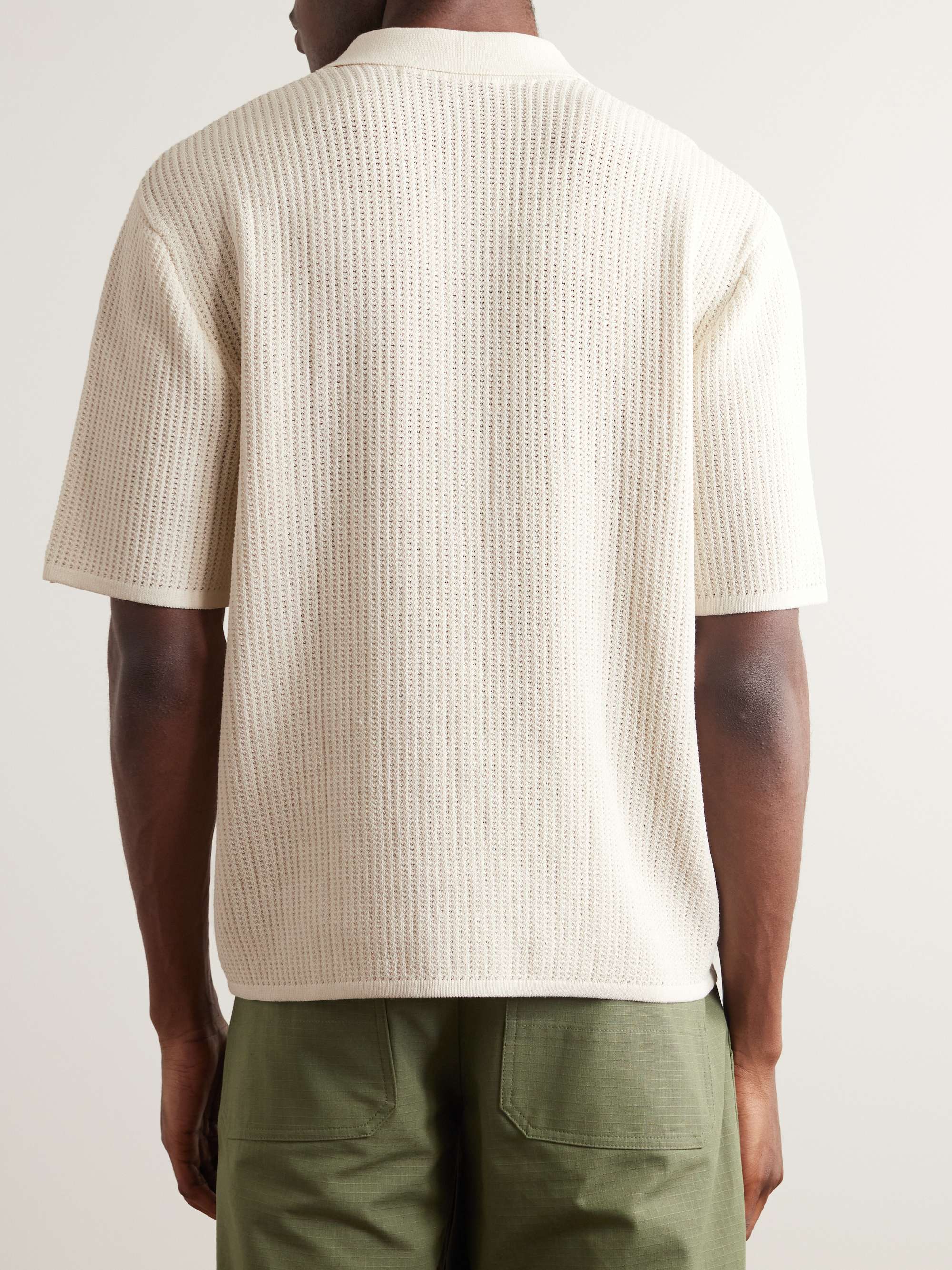 RAG & BONE Nolan Crochet-Knit Polo Shirt for Men | MR PORTER