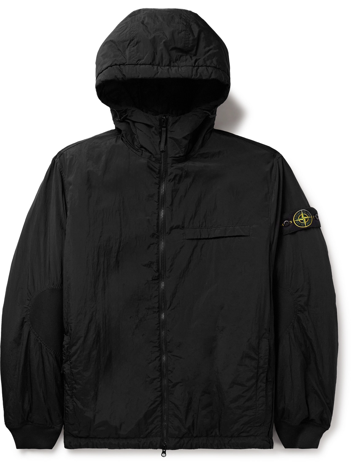 Stone Island Logo-appliquéd Nylon Metal Hooded Jacket In Black | ModeSens