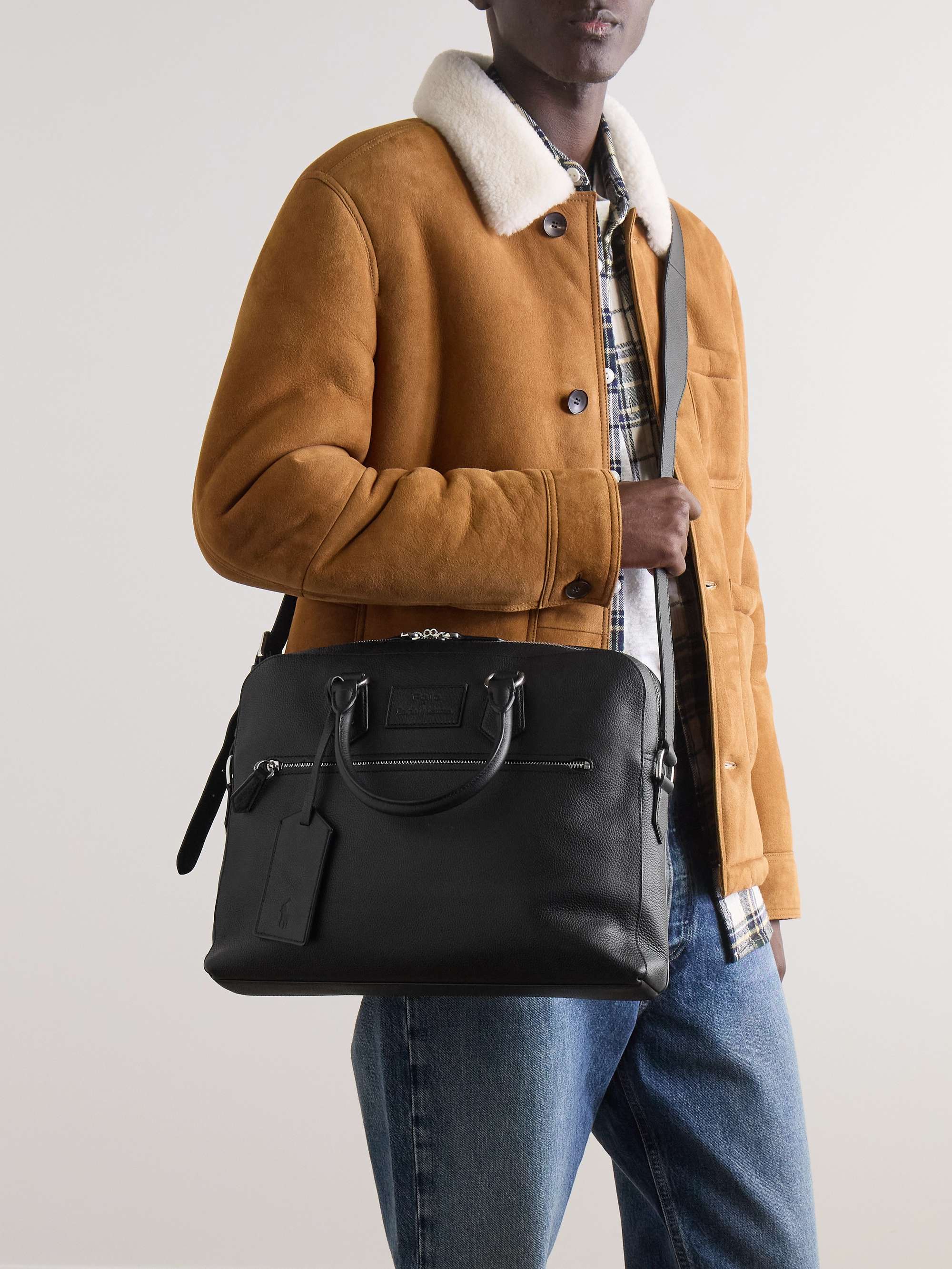 POLO RALPH LAUREN Full-Grain Leather Briefcase for Men | MR PORTER