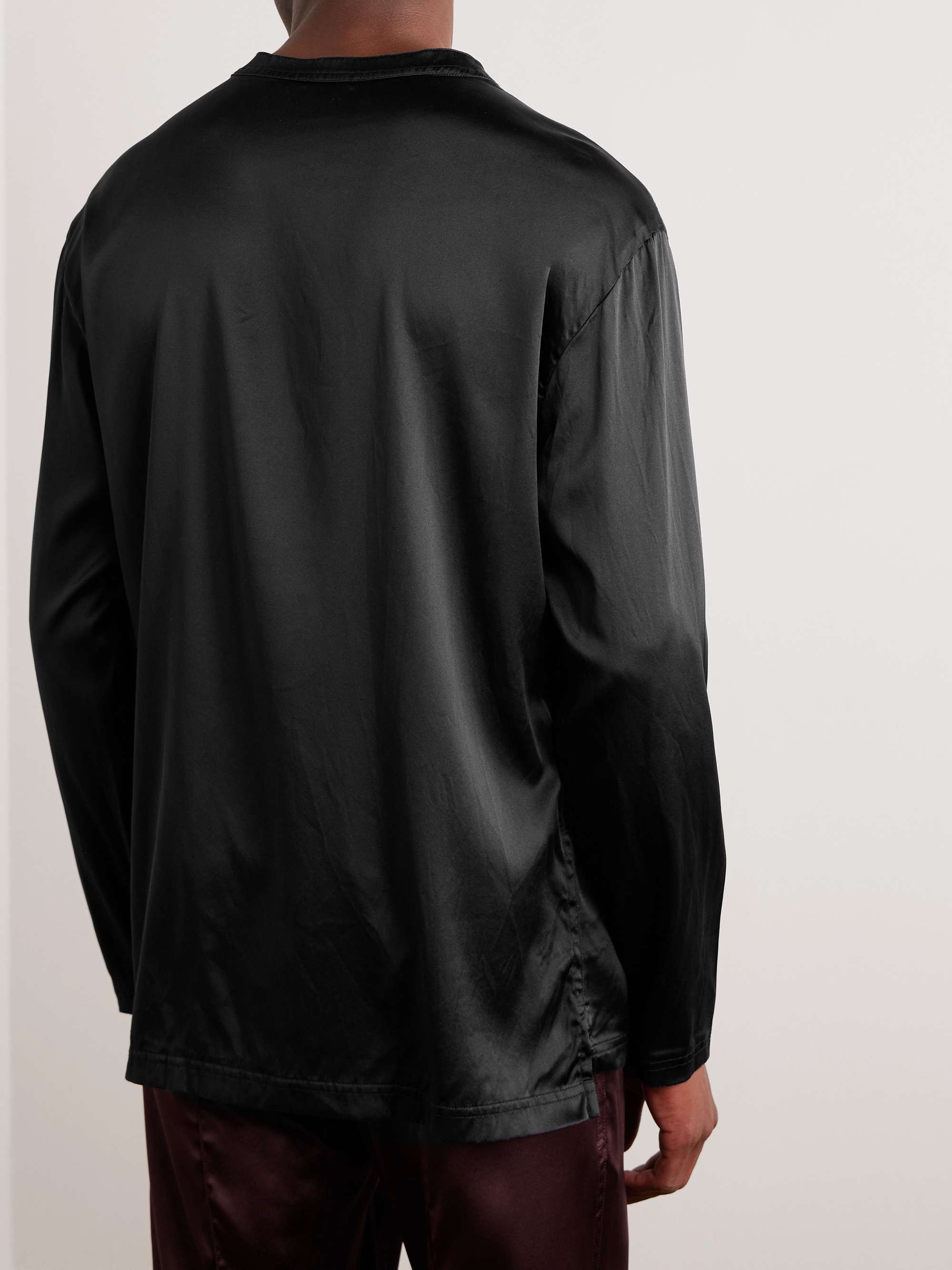 Tom Ford Stretch Silk Satin Henley Pyjama Top For Men Mr Porter