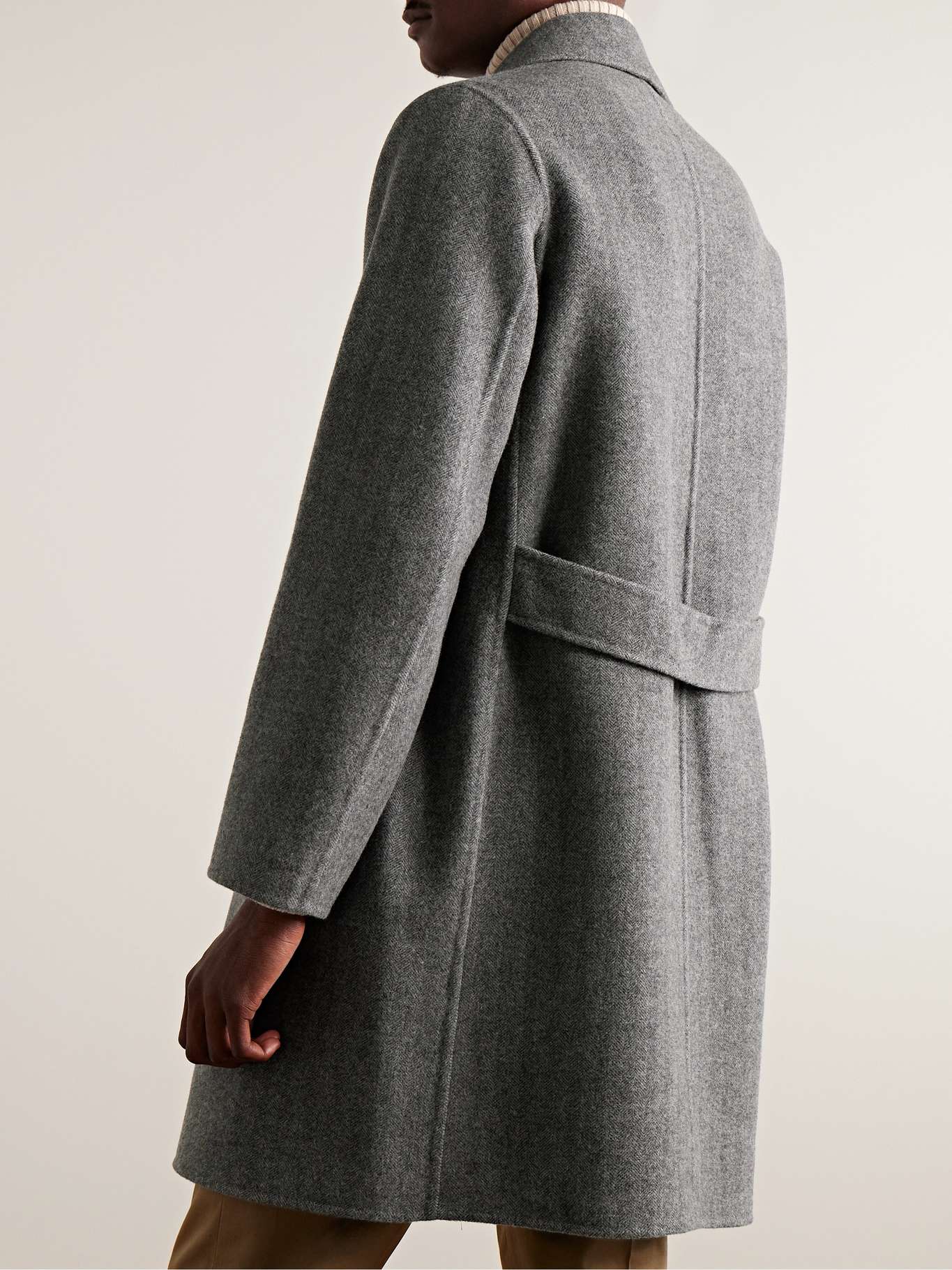 DUNHILL Unstructured Double-Faced Herringbone Wool Car Coat for Men ...