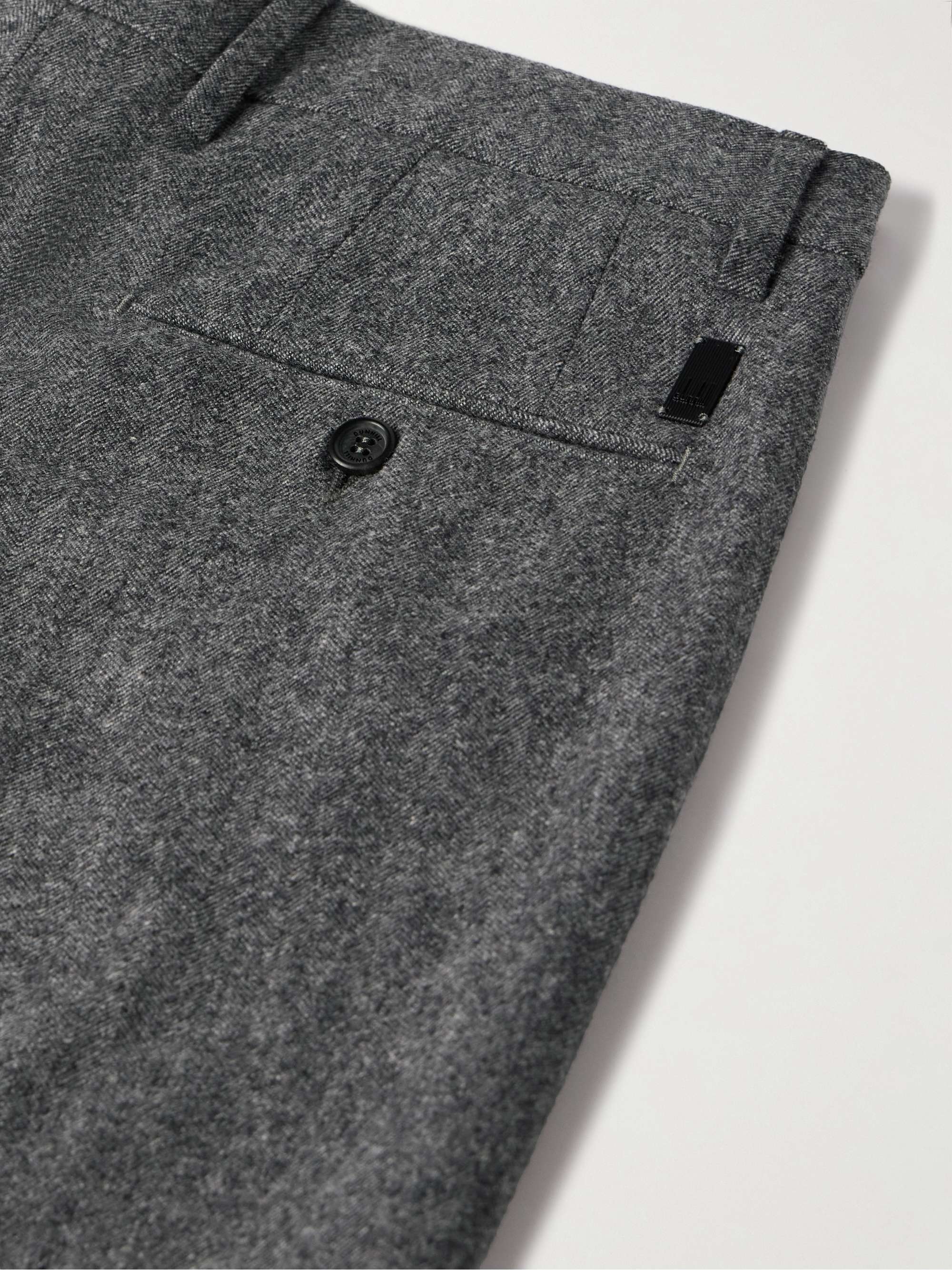 DUNHILL Slim-Fit Tapered Herringbone Wool-Blend Chinos for Men | MR PORTER