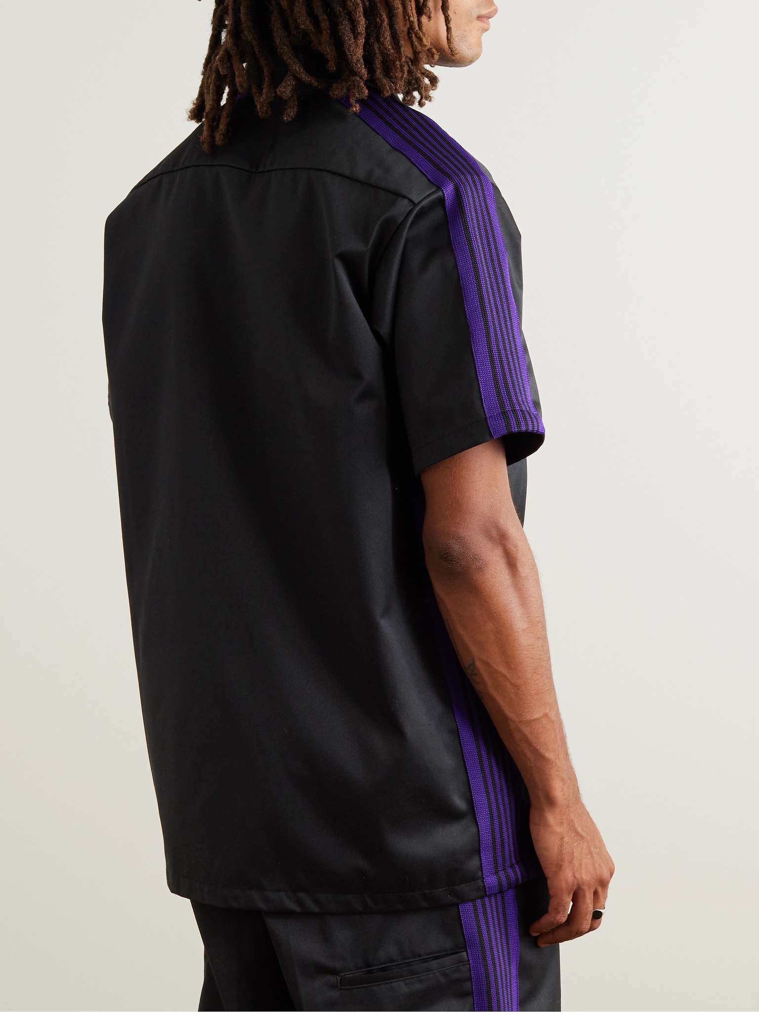 NEEDLES Webbing-Trimmed Embroidered Twill Shirt for Men | MR PORTER