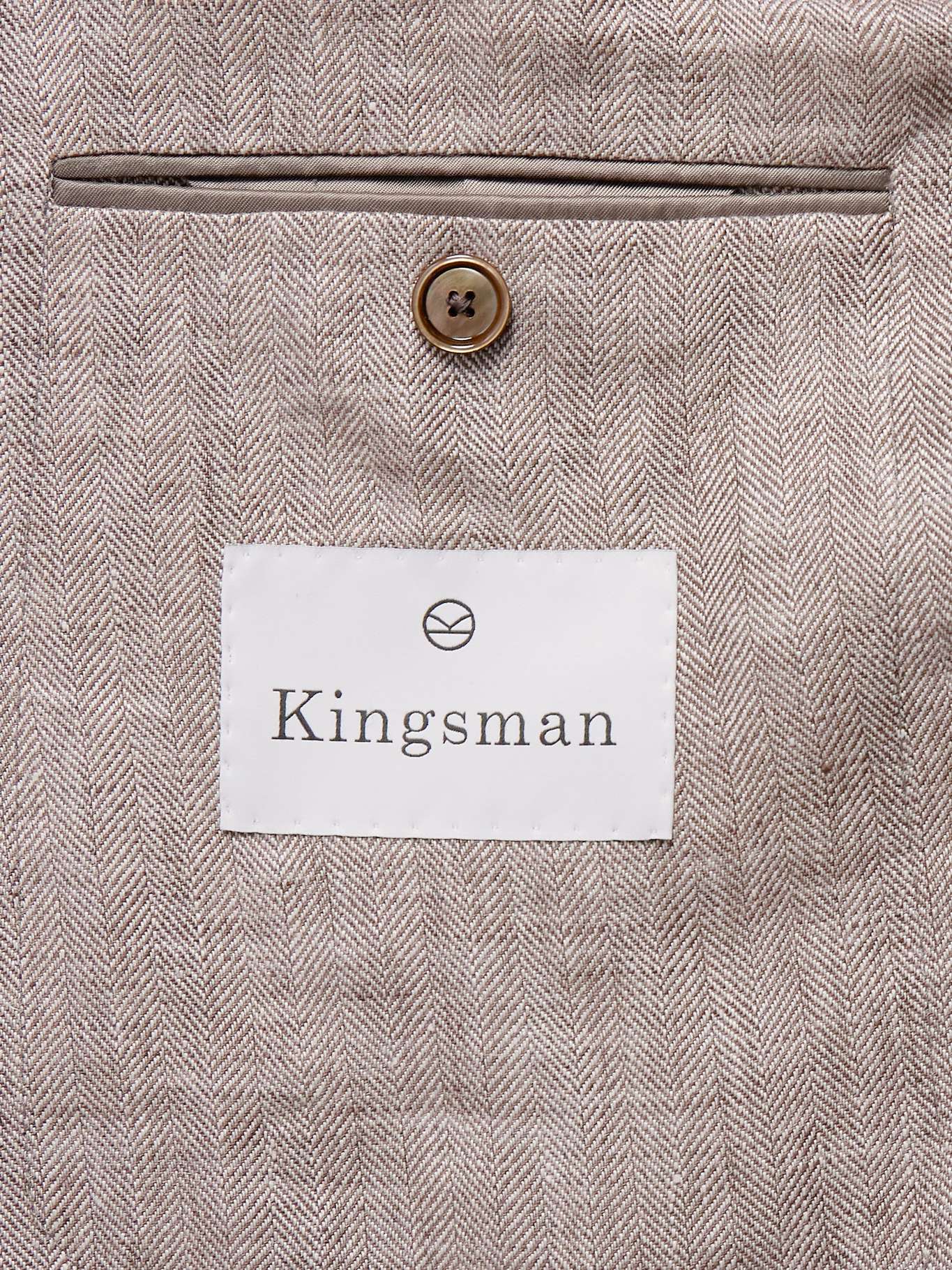 KINGSMAN Herringbone Linen Blazer for Men | MR PORTER