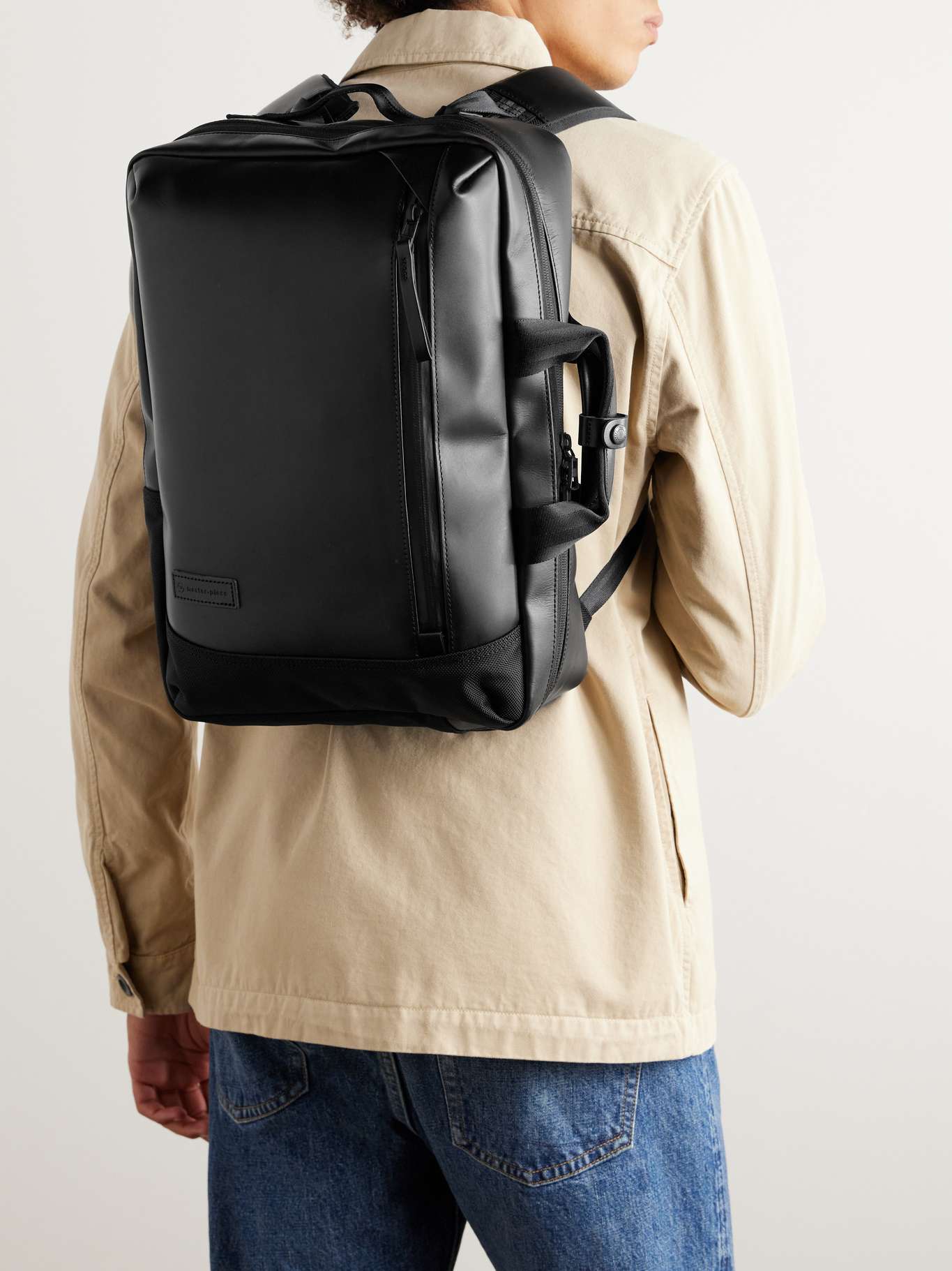 MASTER-PIECE Slick Logo-Appliquéd CORDURA® Ballistic and Leather ...