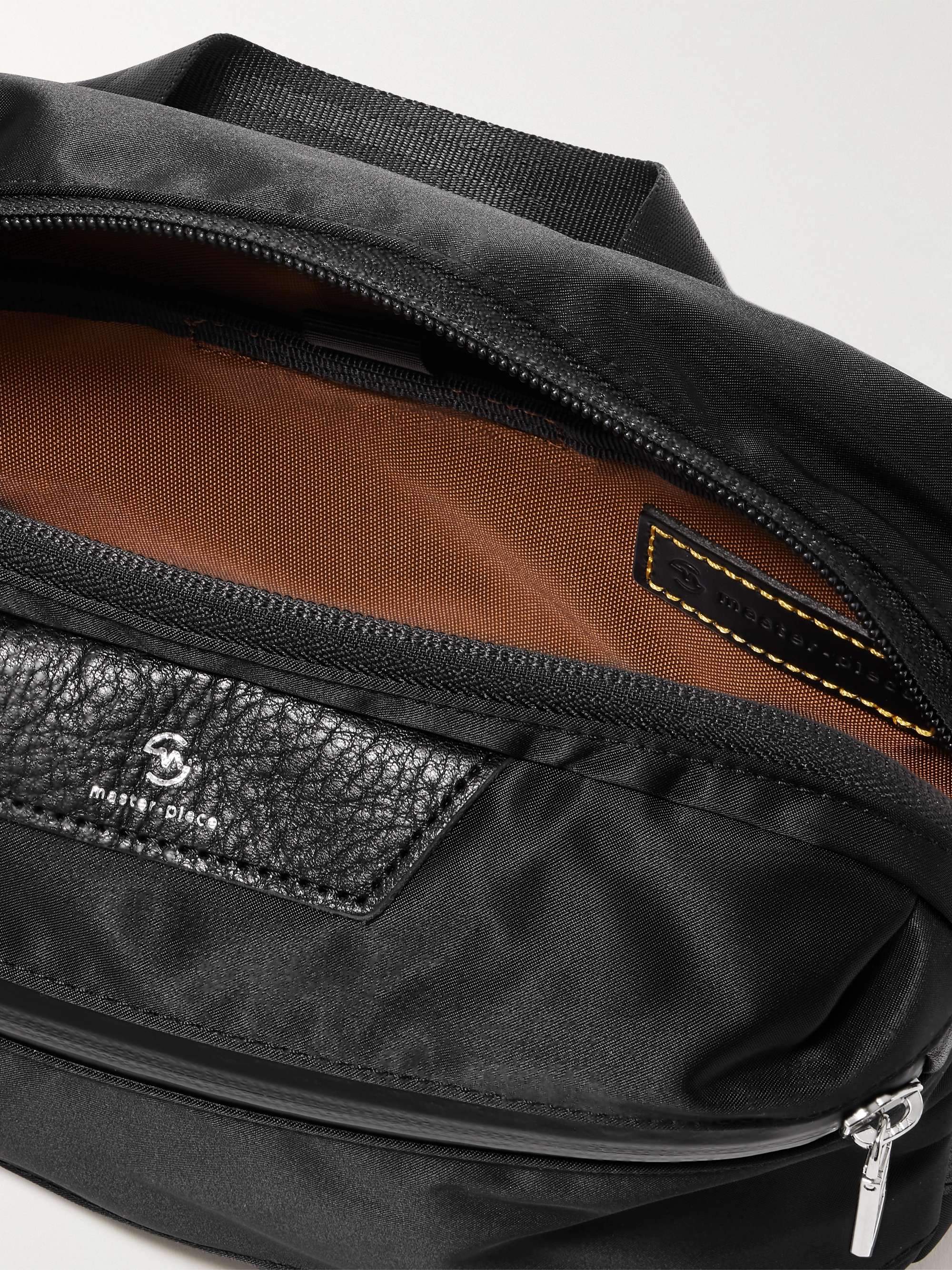 MASTER-PIECE Progress Textured Leather-Trimmed Nylon-Twill Messenger Bag for Men | MR PORTER
