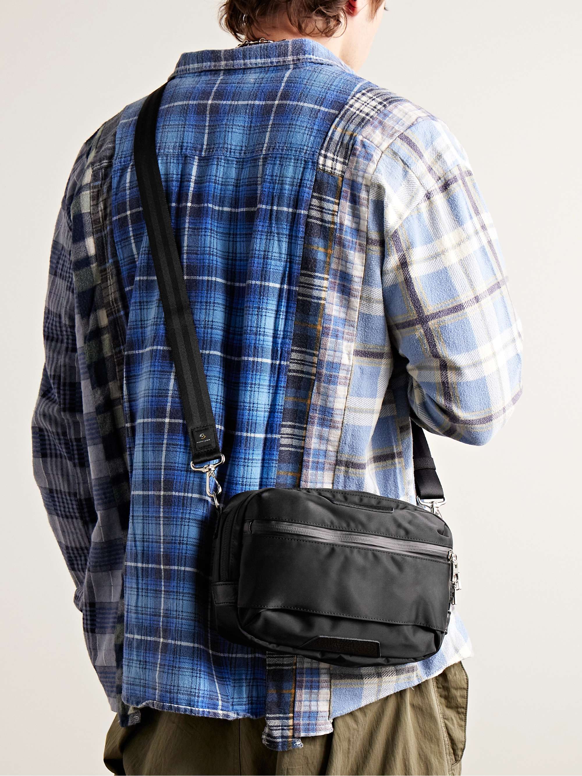 MASTER-PIECE Progress Textured Leather-Trimmed Nylon-Twill Messenger Bag for Men | MR PORTER