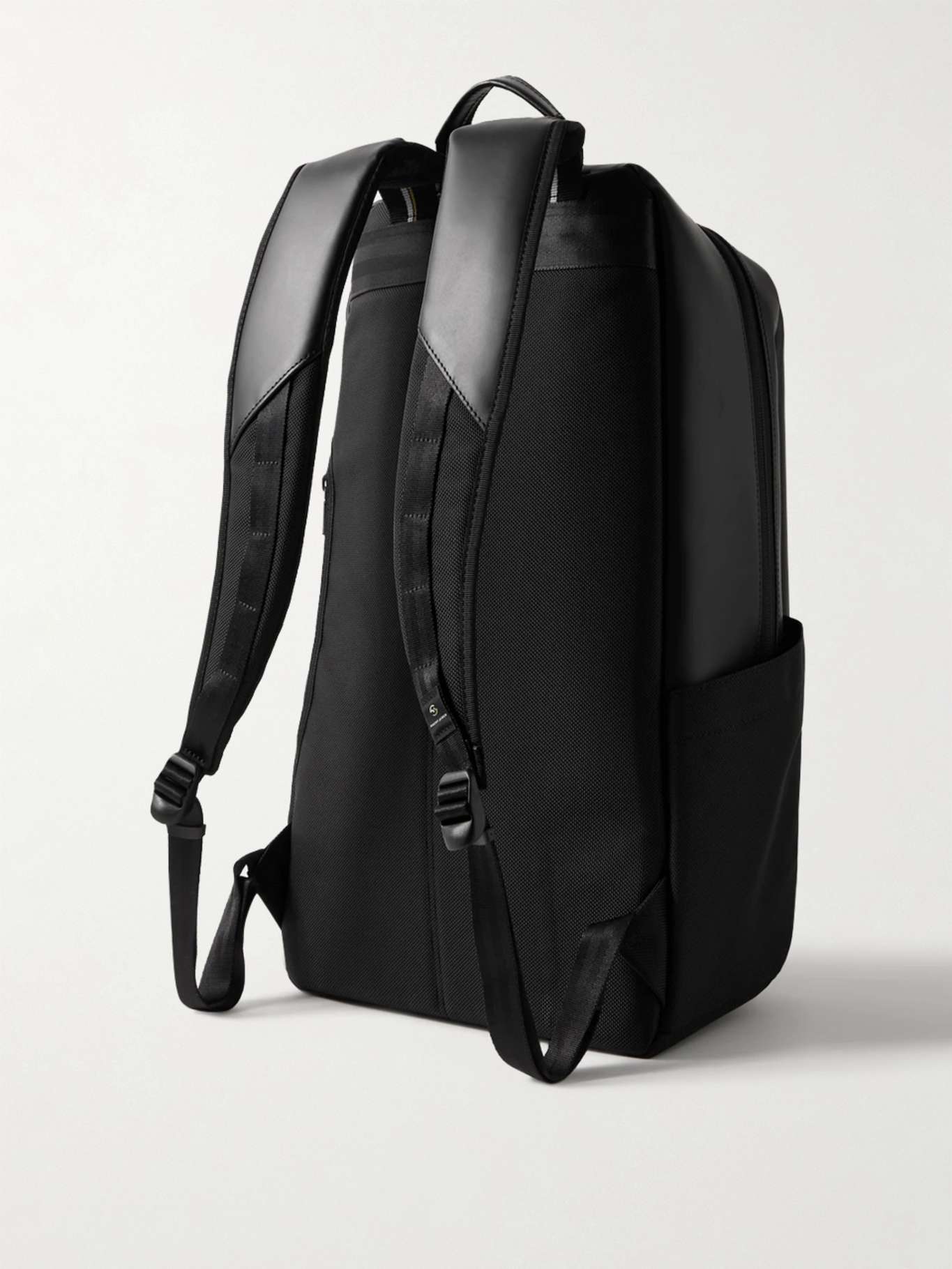 MASTER-PIECE Slick Logo-Appliquéd Leather and CORDURA® Ballistic Nylon ...