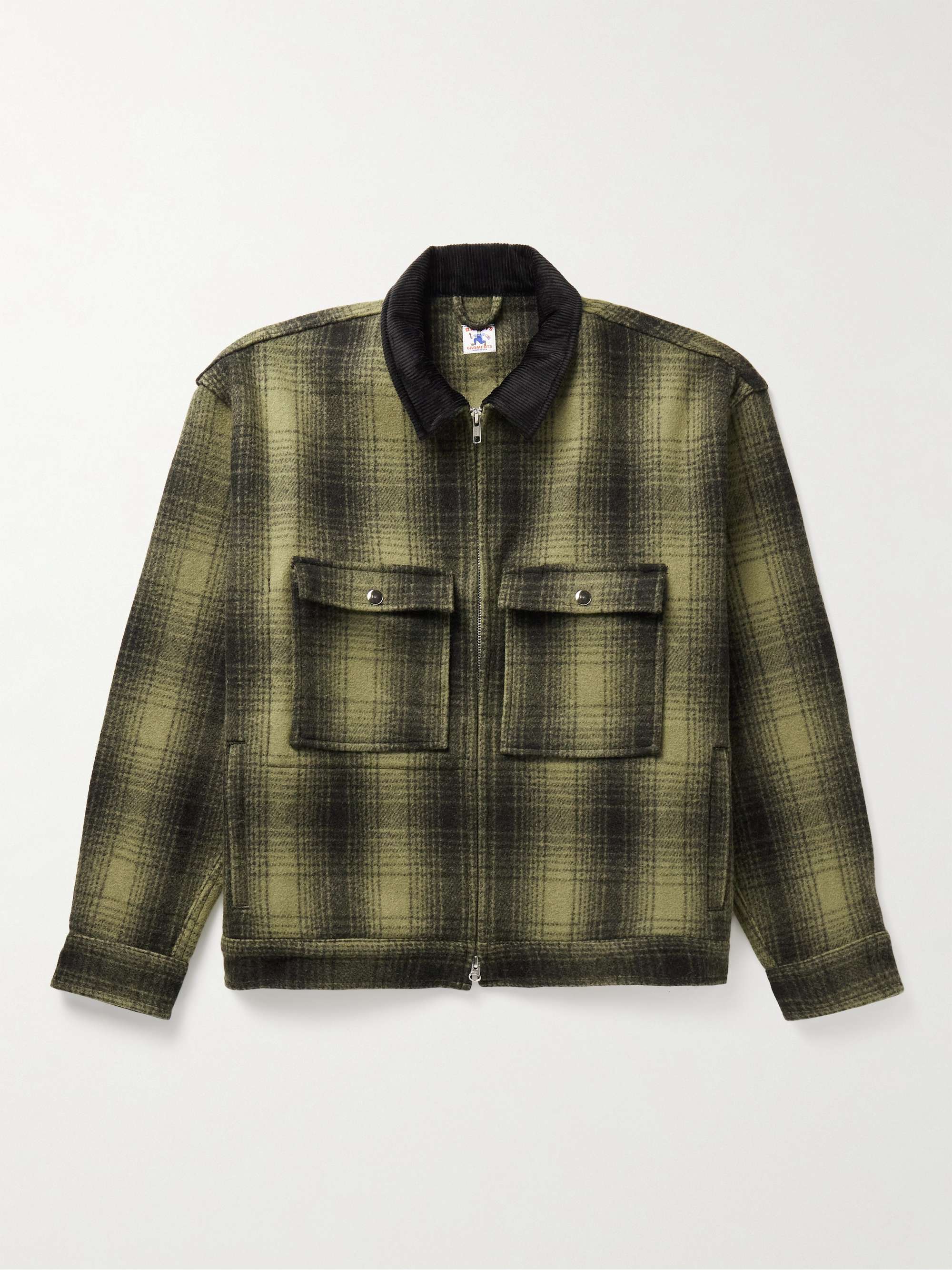 RANDY'S GARMENTS Station Corduroy-Trimmed Wool-Blend Jacket for Men ...