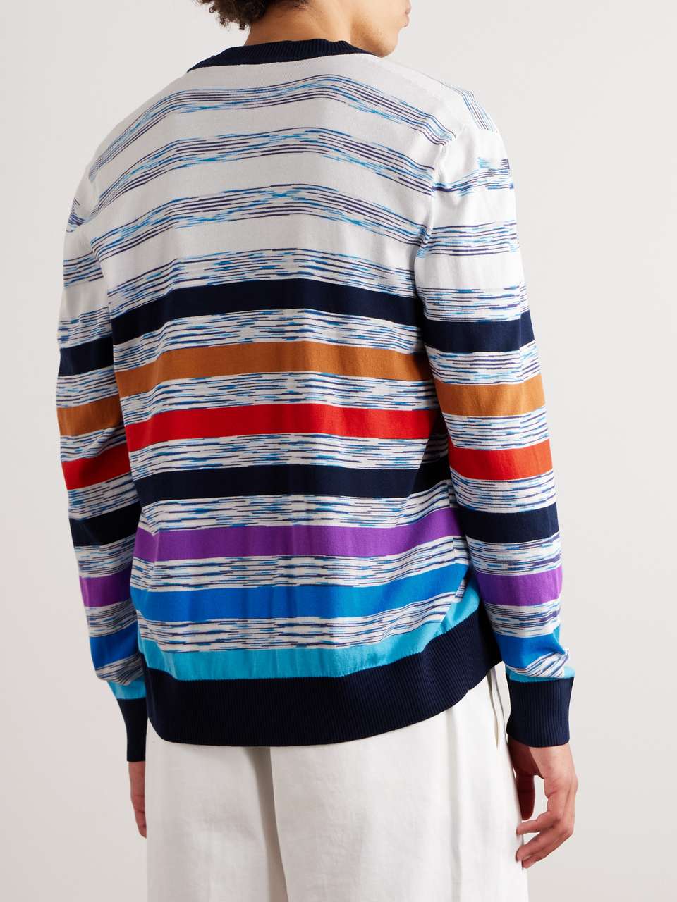 Navy Striped Space-Dyed Cotton Cardigan | MISSONI | MR PORTER
