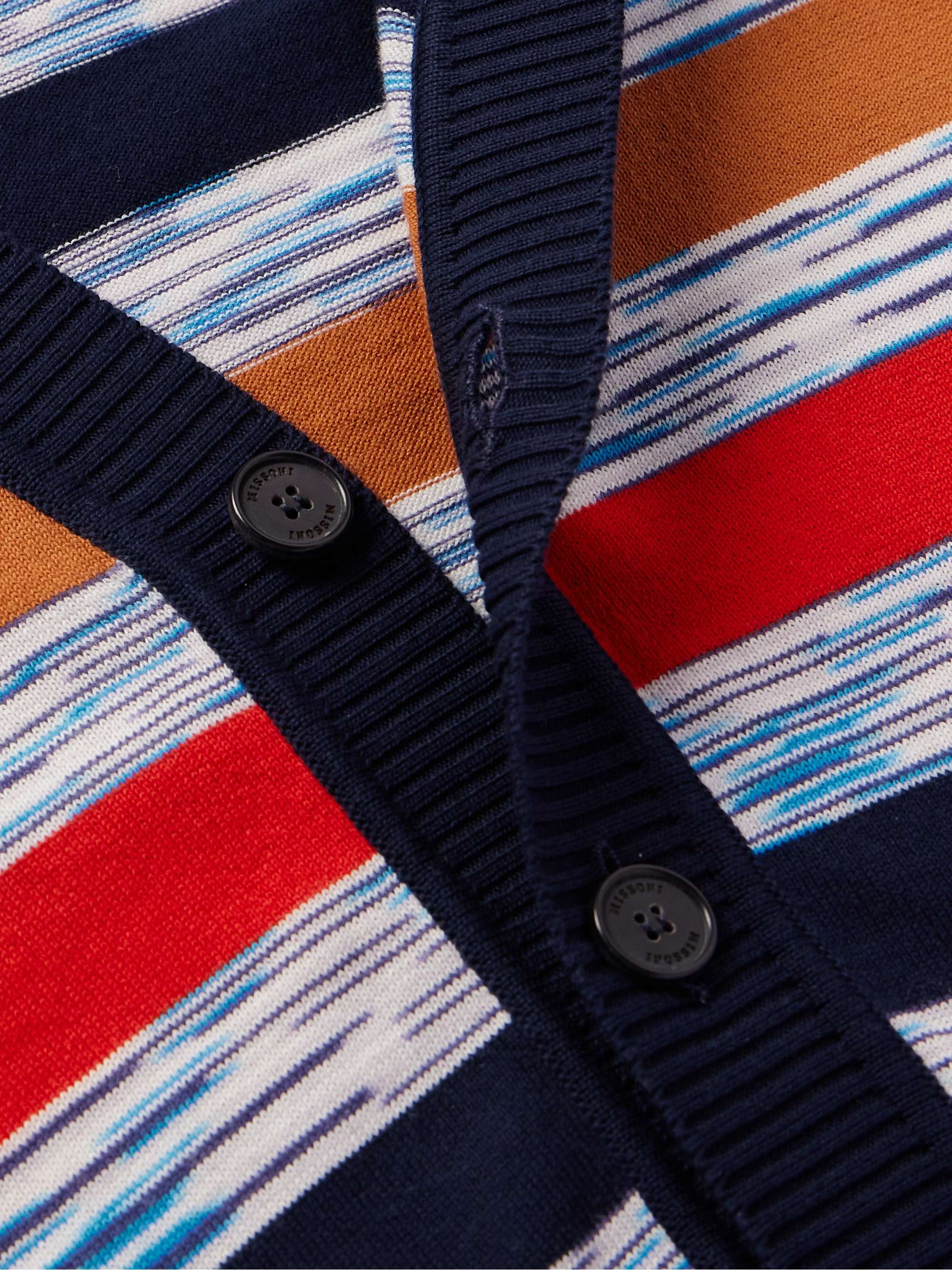 Navy Striped Space-Dyed Cotton Cardigan | MISSONI | MR PORTER