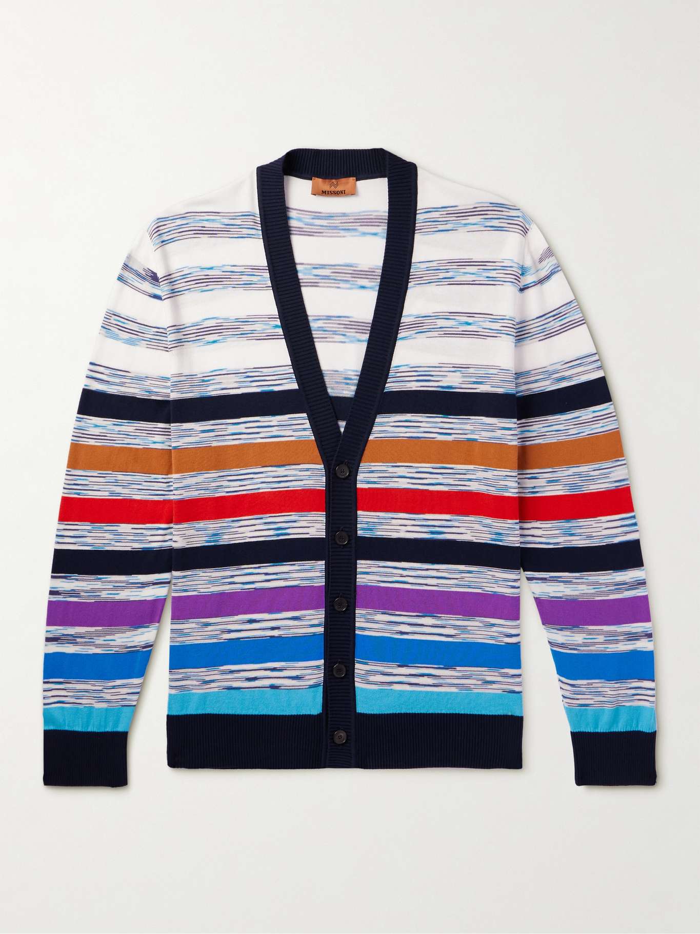 Navy Striped Space-Dyed Cotton Cardigan | MISSONI | MR PORTER