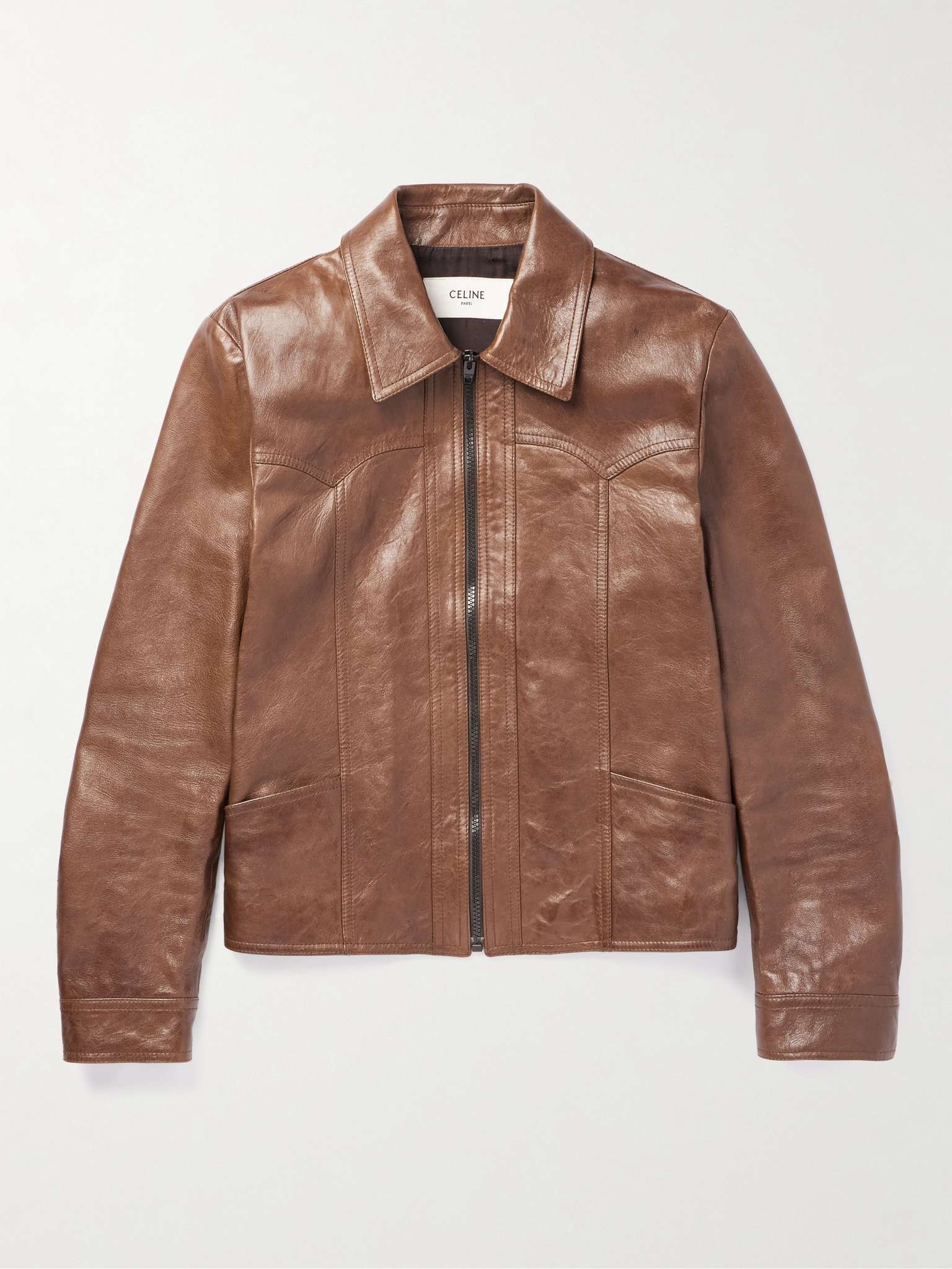 CELINE HOMME Slim-Fit Leather Jacket for Men | MR PORTER