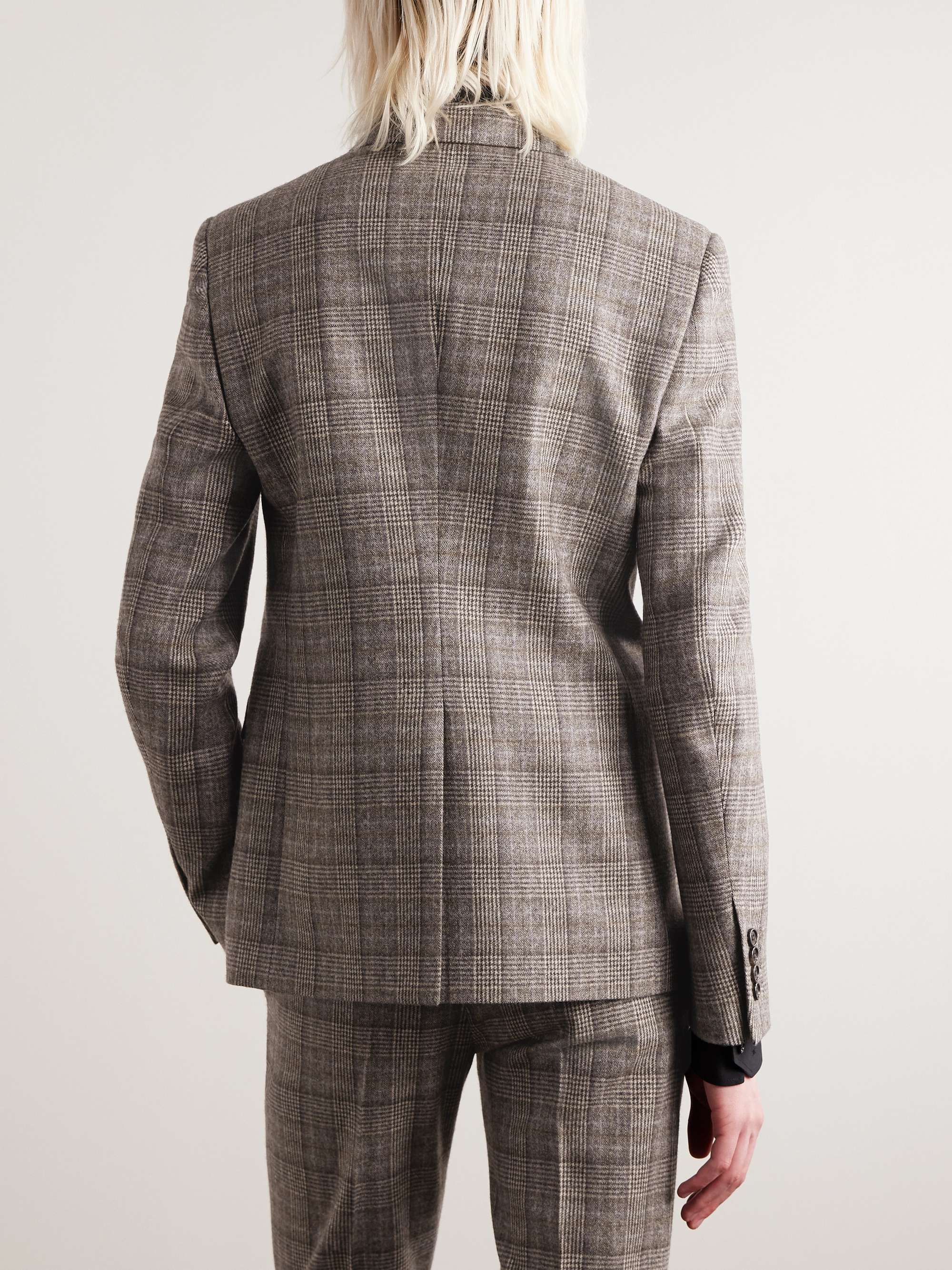 CELINE HOMME Slim-Fit Prince of Wales Checked Wool Suit Jacket for Men ...