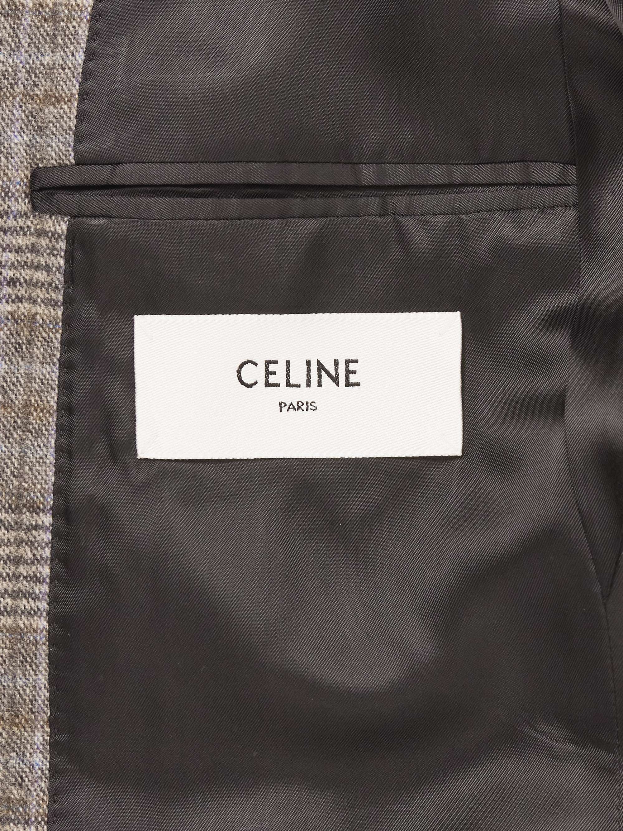 CELINE HOMME Slim-Fit Prince of Wales Checked Wool Suit Jacket for Men ...